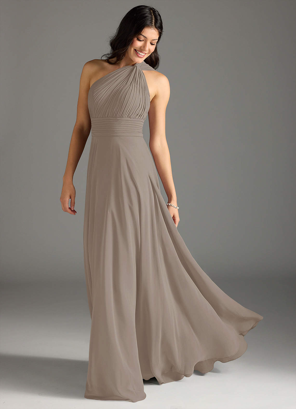 Azazie Charlize Taupe Bridesmaid Dresses | Azazie