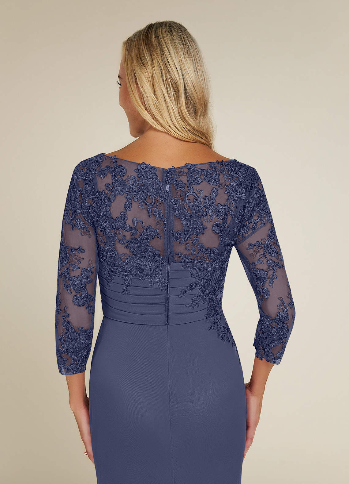 Azazie Alisondra Stormy Sheath Scoop Lace Lace Dress | Azazie