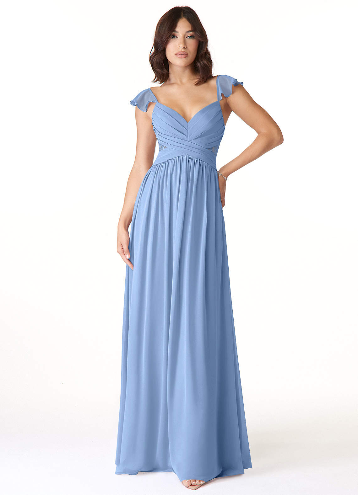 Steel Blue Azazie Lissa Bridesmaid Dresses | Azazie
