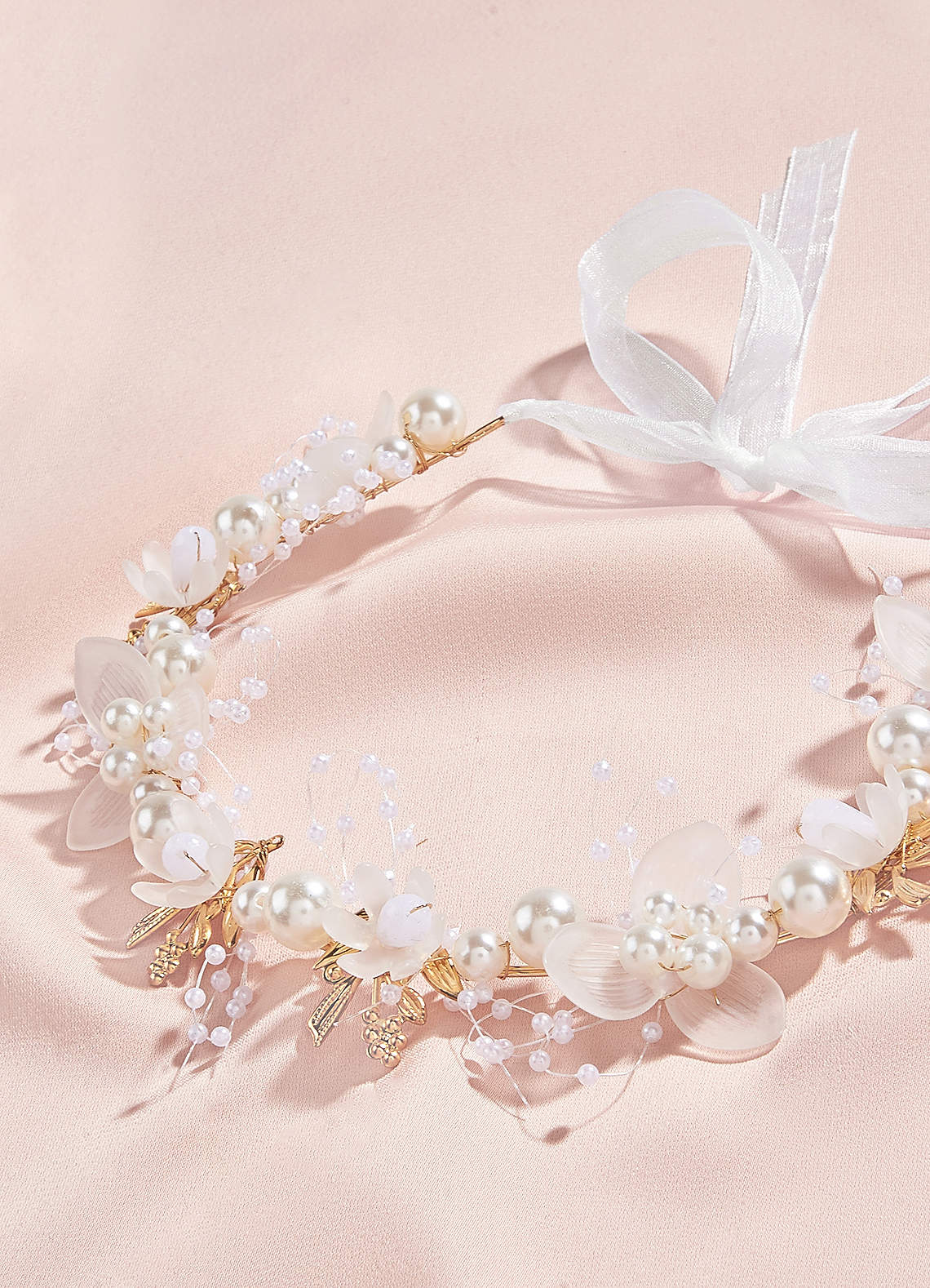 Princess Style Floral Pearl Head Crown | Azazie