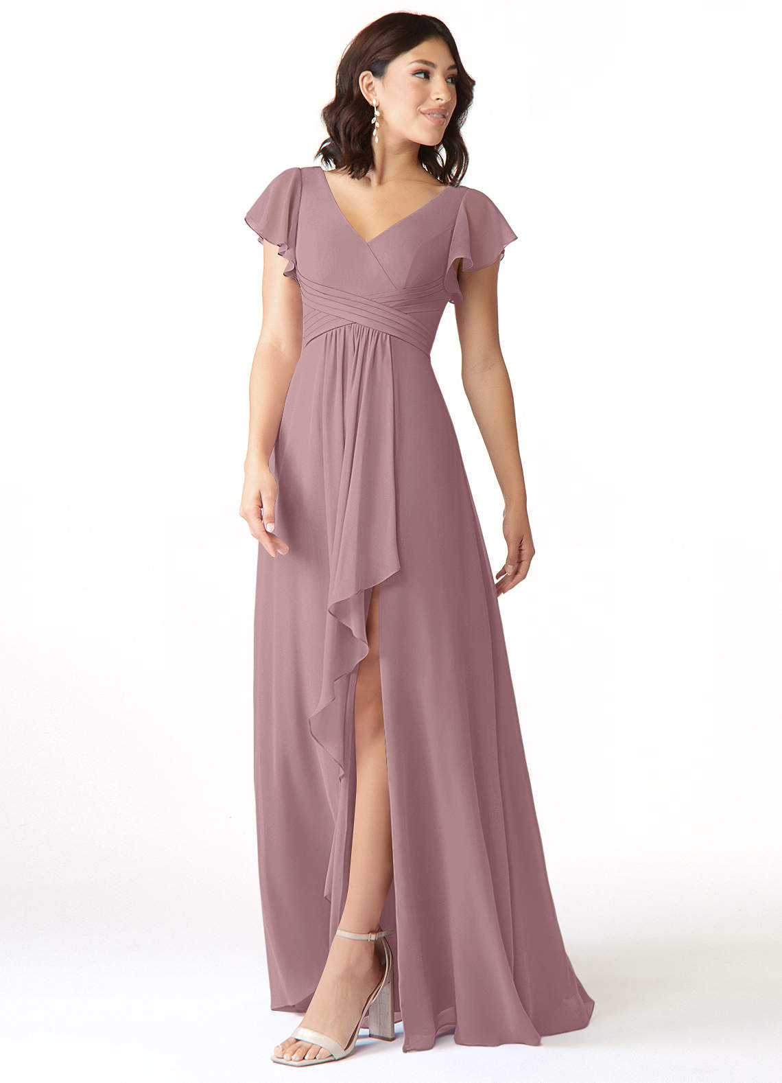 Azazie Omari Dusty Rose Bridesmaid Dresses | Azazie