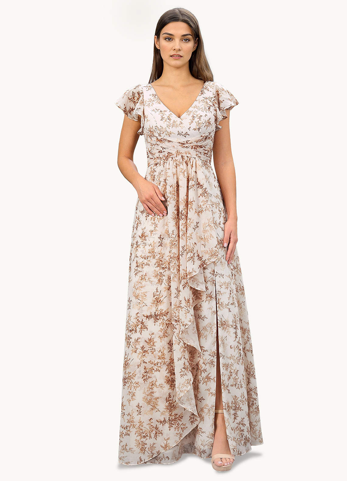 Azazie Omari Pink Fern Floral Bridesmaid Dresses | Azazie