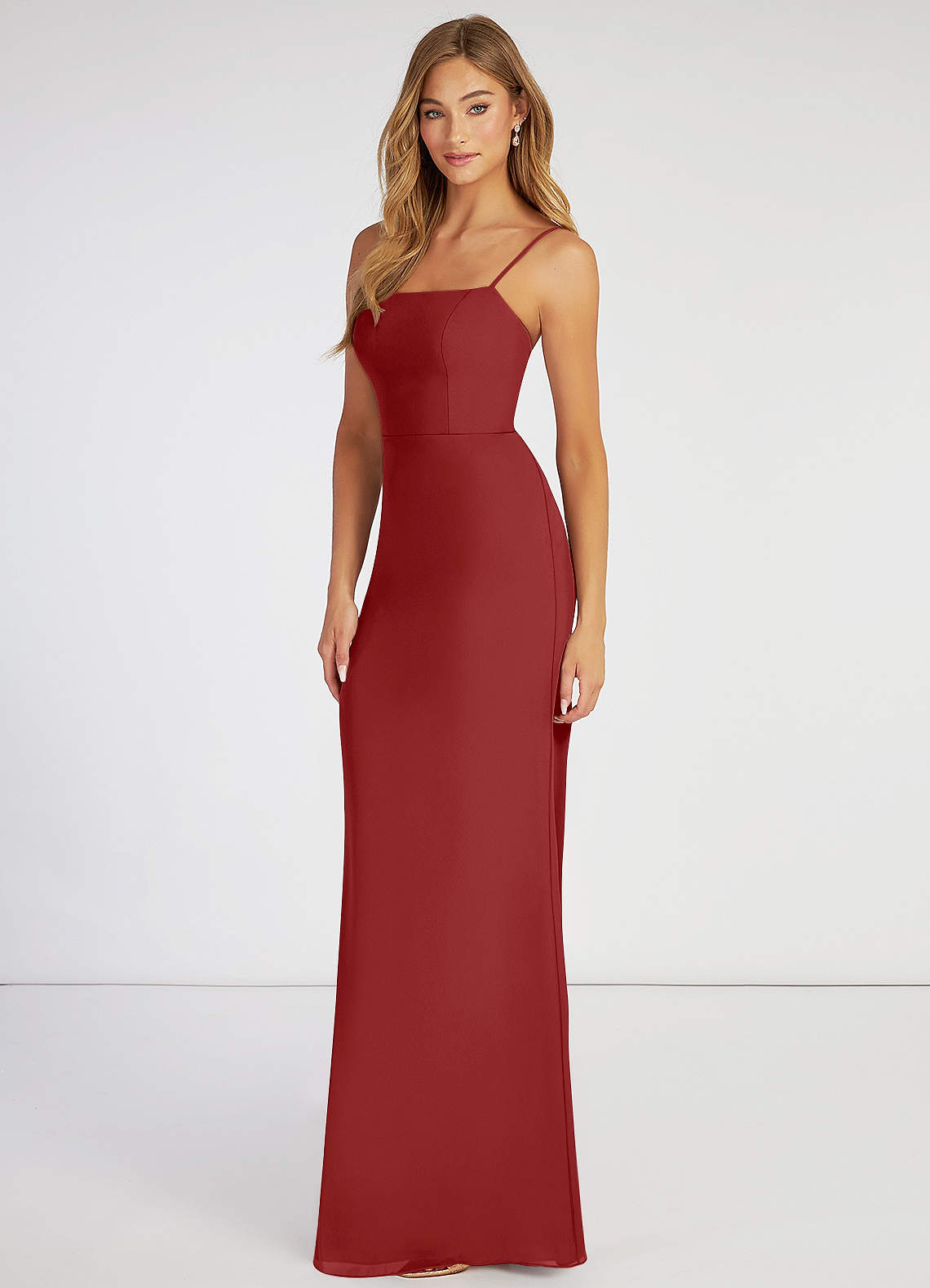 Rust Azazie Tayla Bridesmaid Dresses | Azazie