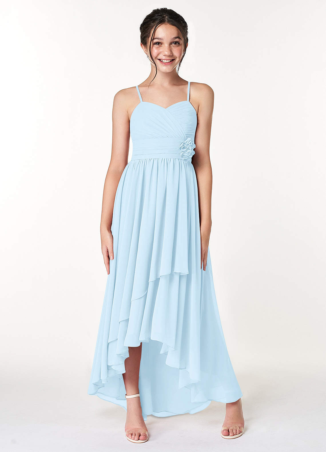 Sky Blue Azazie Catalina JBD Junior Bridesmaid Dresses | Azazie