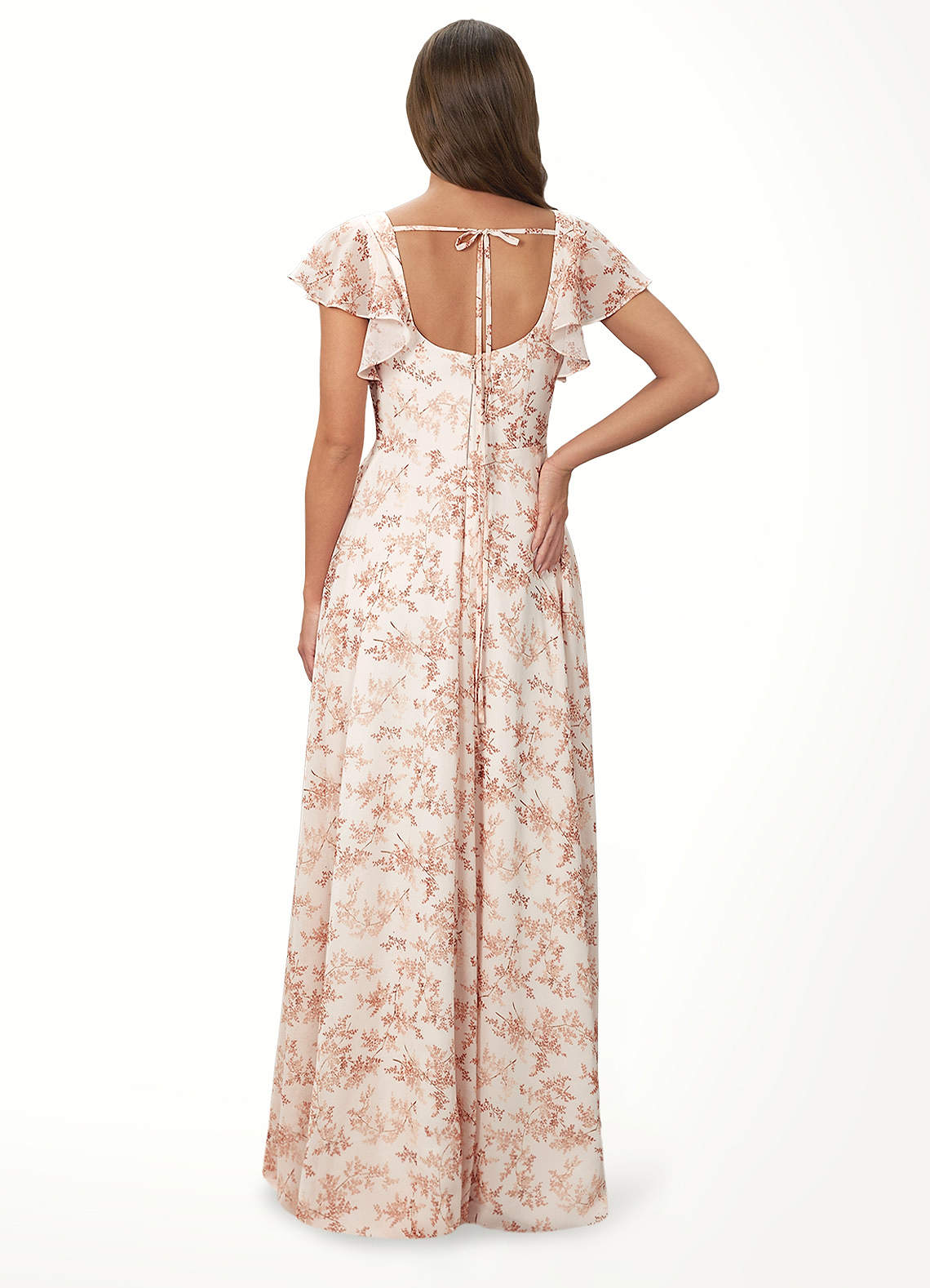 Pink Fern Floral Azazie Bondi Bridesmaid Dresses | Azazie