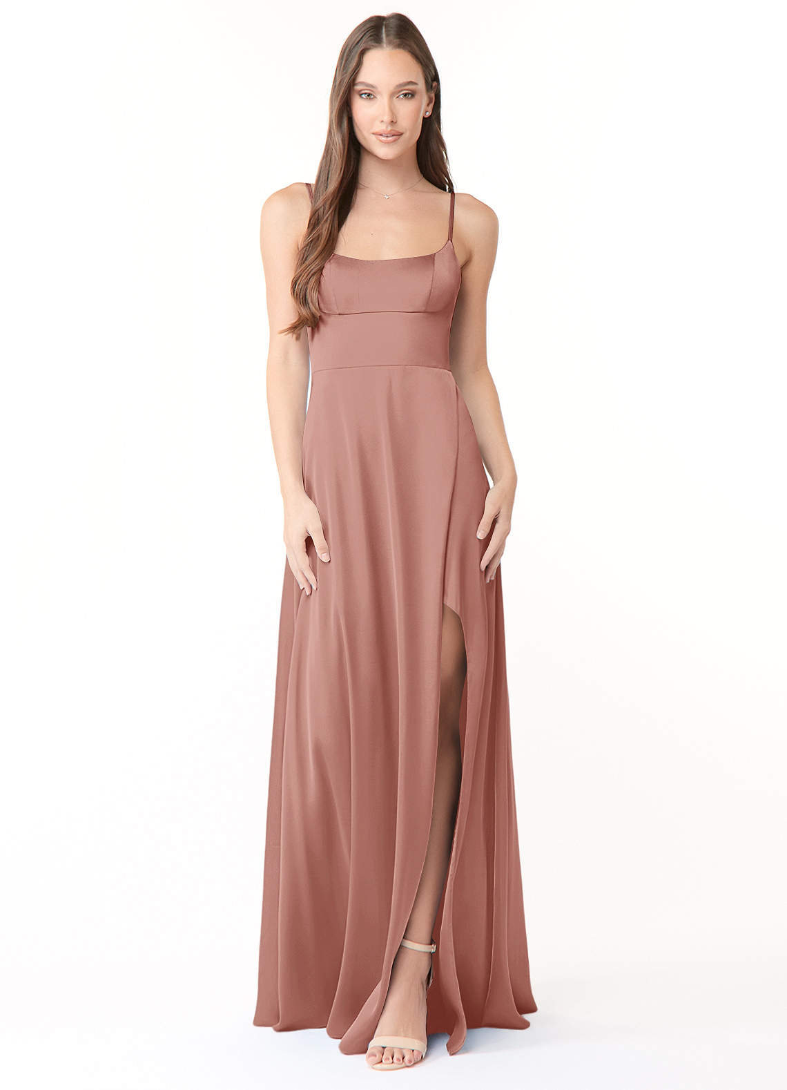 Dusty Rose Azazie Halsey Bridesmaid Dresses | Azazie