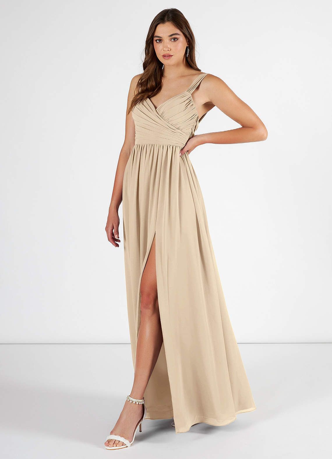 Champagne Azazie Aziza Bridesmaid Dresses | Azazie