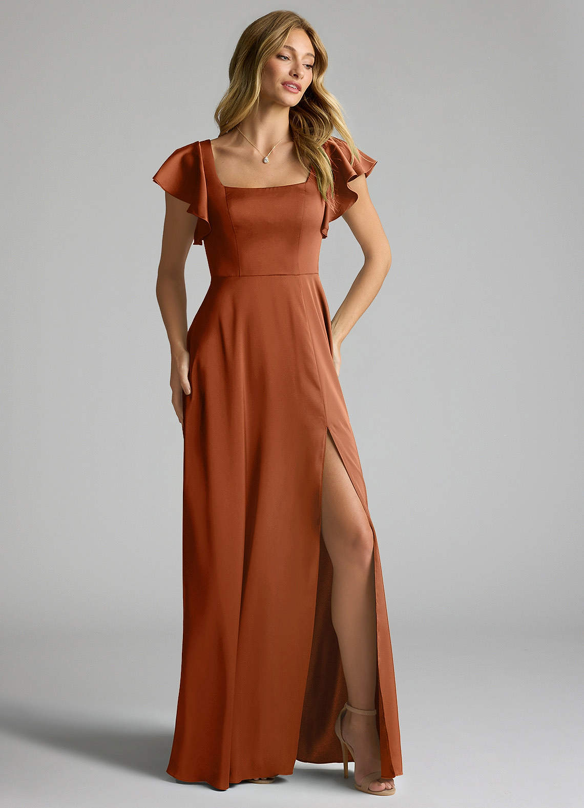 Azazie Bondi Copper Bridesmaid Dresses | Azazie