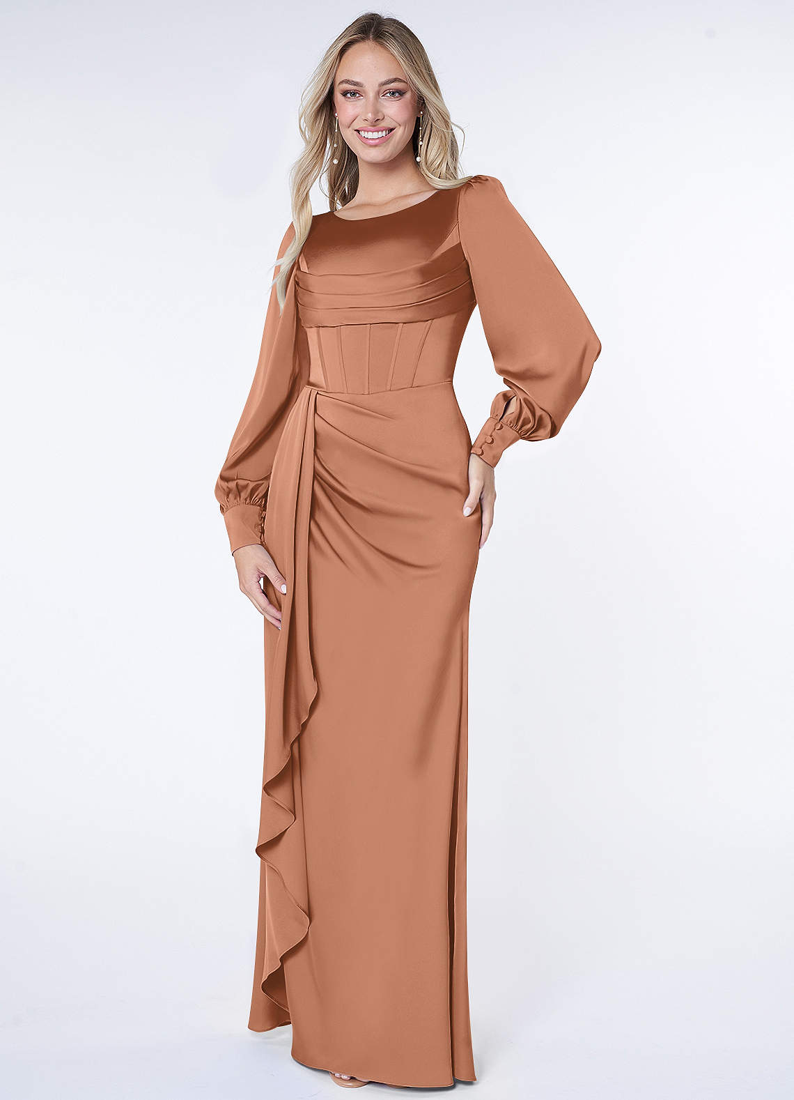 Azazie Raye Bronzer Bridesmaid Dresses | Azazie