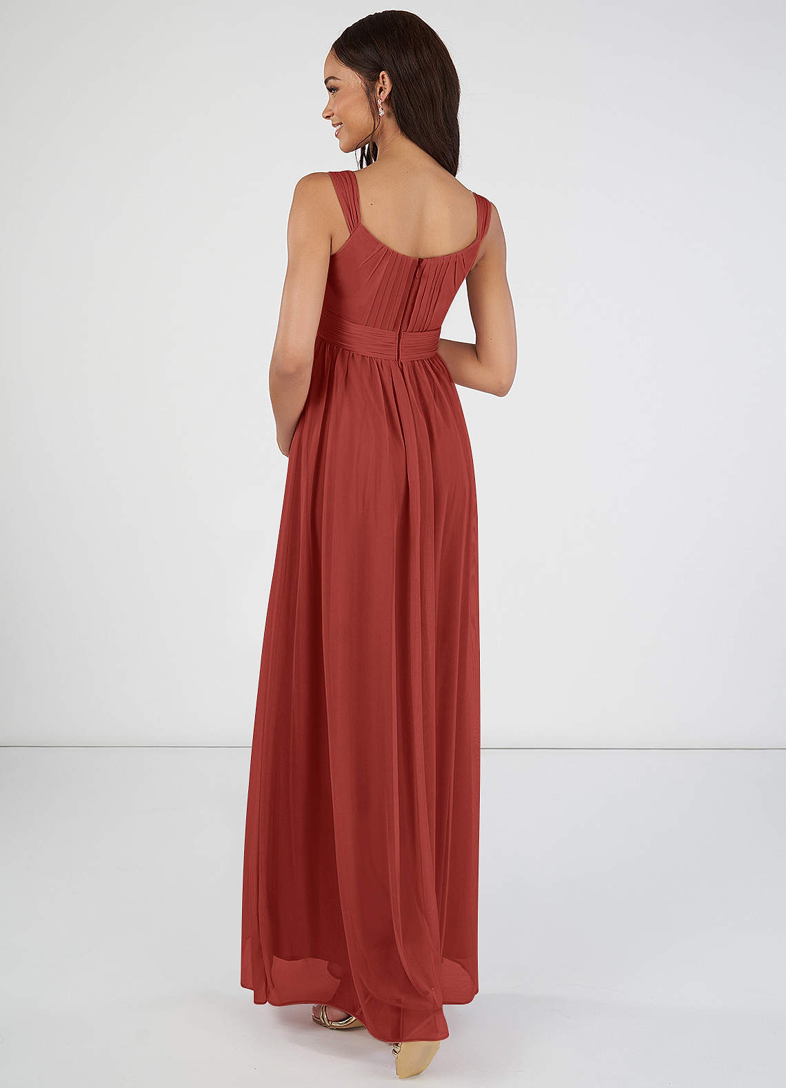 Terracotta Azazie Melanie Maternity Bridesmaid Dresses | Azazie