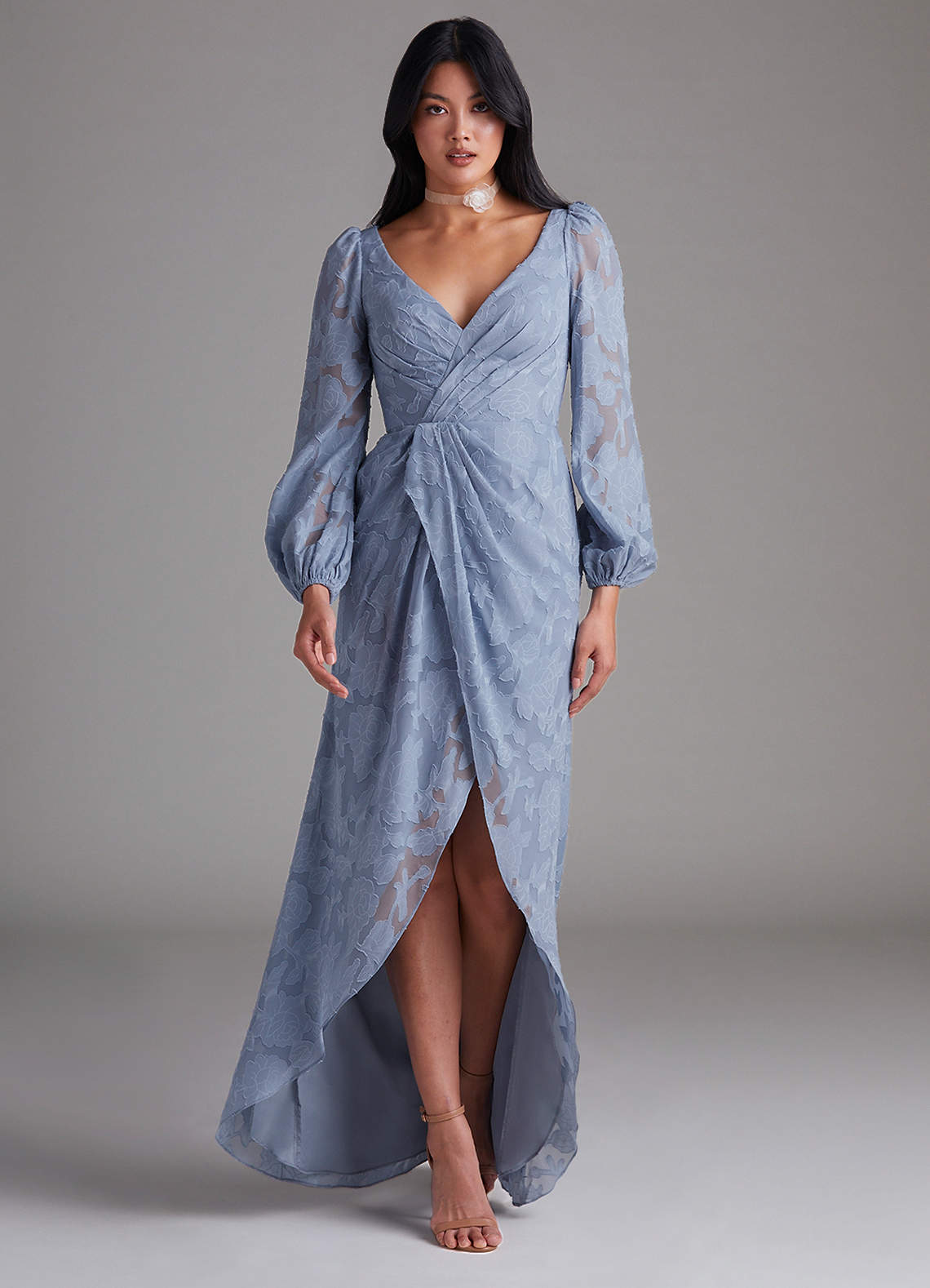 Azazie Mel Dusty Blue Bridesmaid Dresses | Azazie