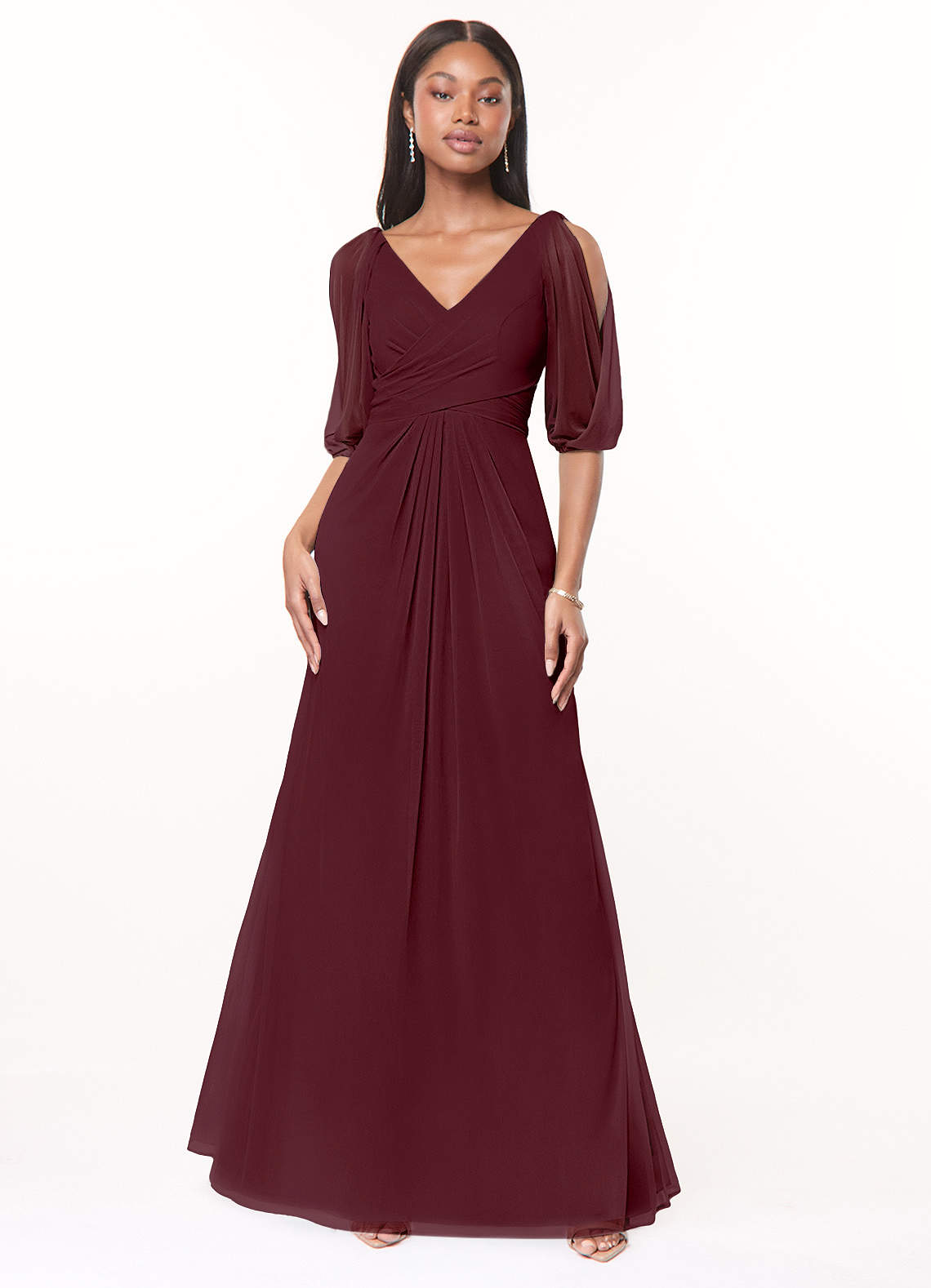 Azazie Noelia Cabernet Bridesmaid Dresses | Azazie