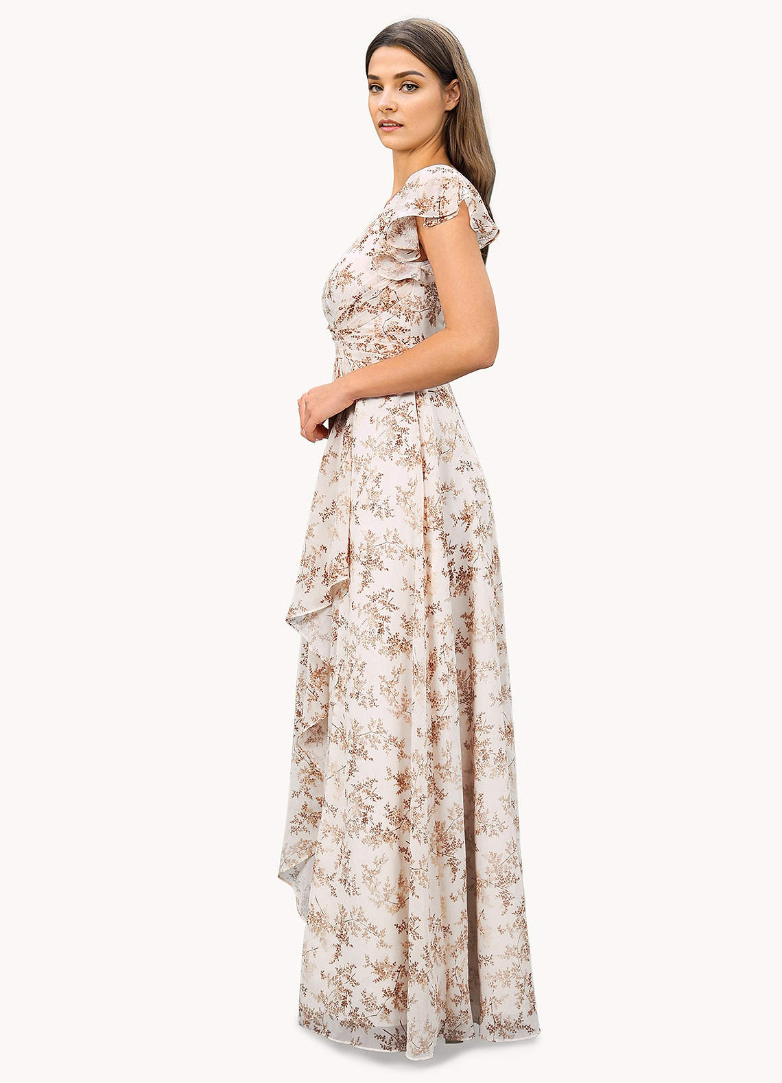 Azazie Omari Pink Fern Floral Bridesmaid Dresses | Azazie