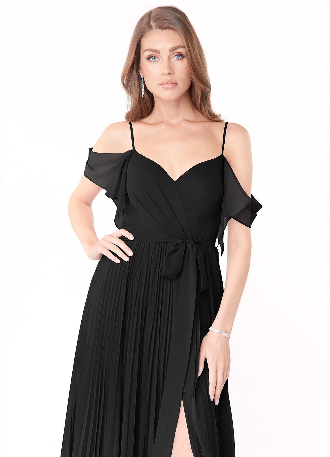 Black Azazie Lyney Bridesmaid Dresses | Azazie
