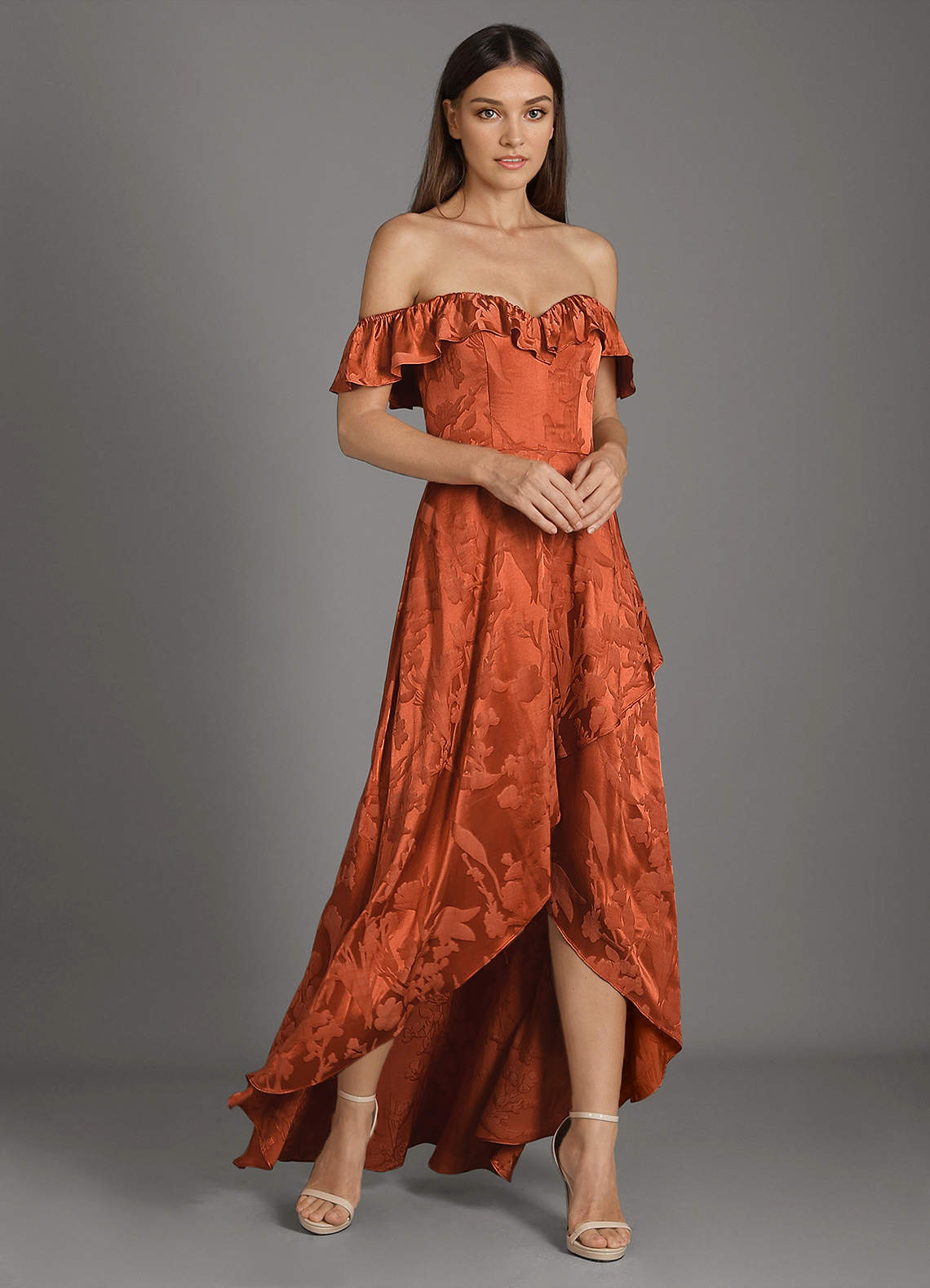 Isabella Rust Maxi Dress | Azazie