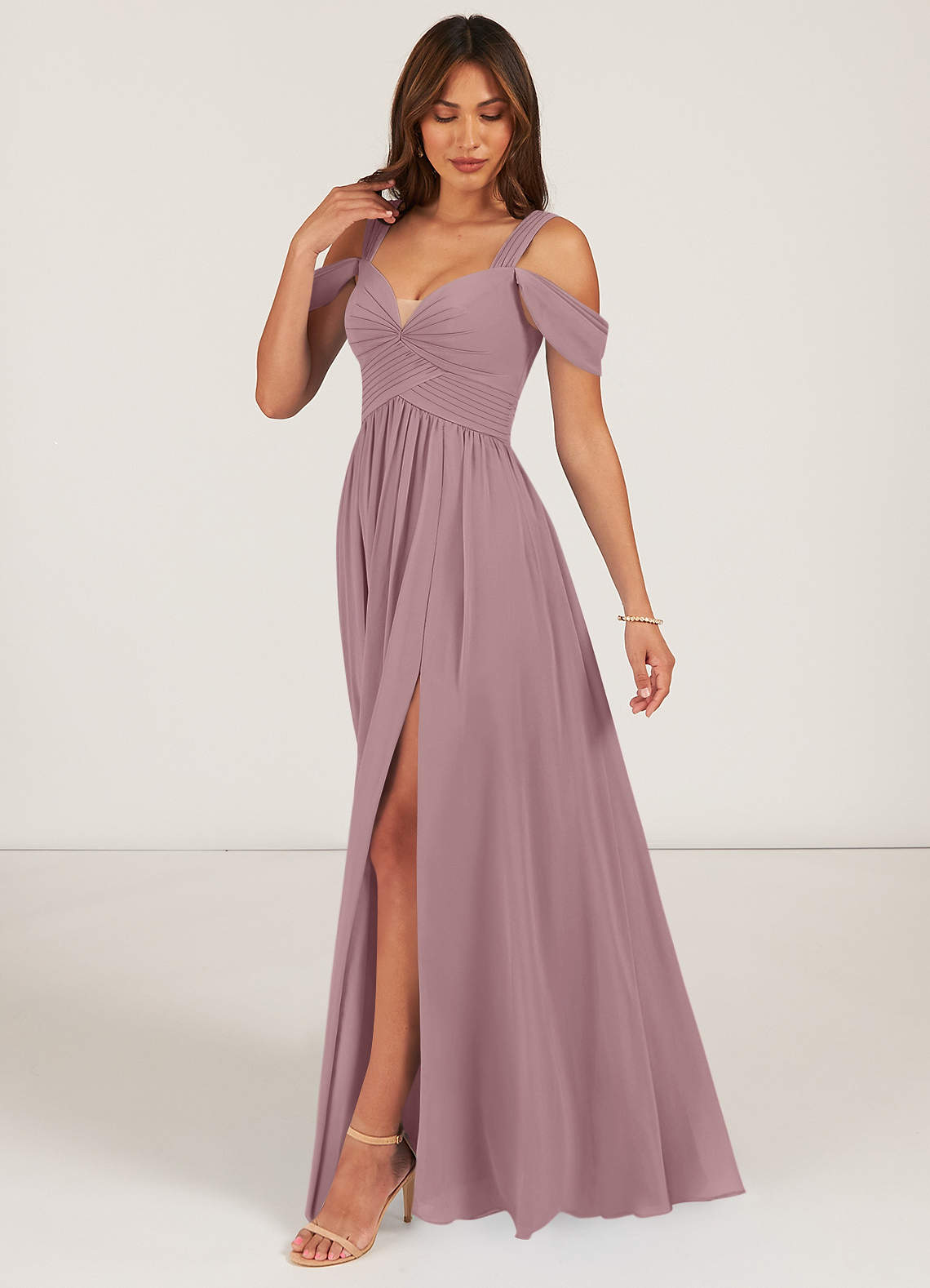 Dusty Rose Azazie Lianne Bridesmaid Dresses | Azazie