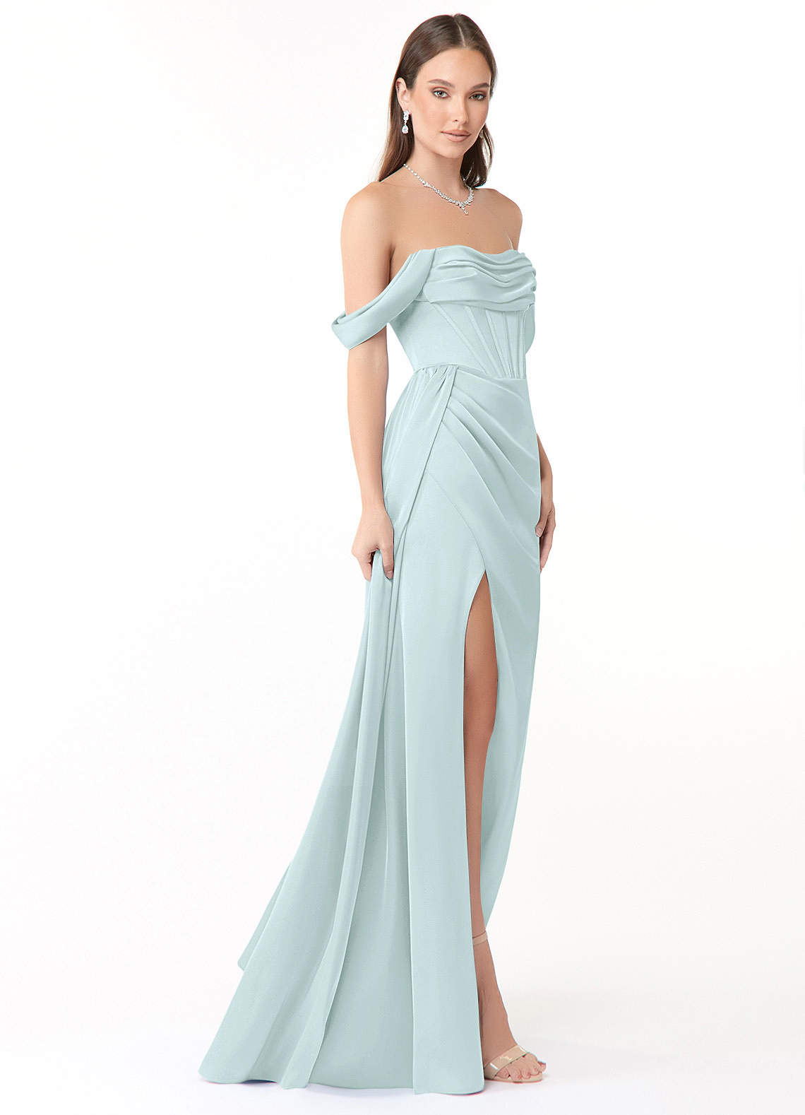 Azazie Amyra Sea Glass Bridesmaid Dresses | Azazie