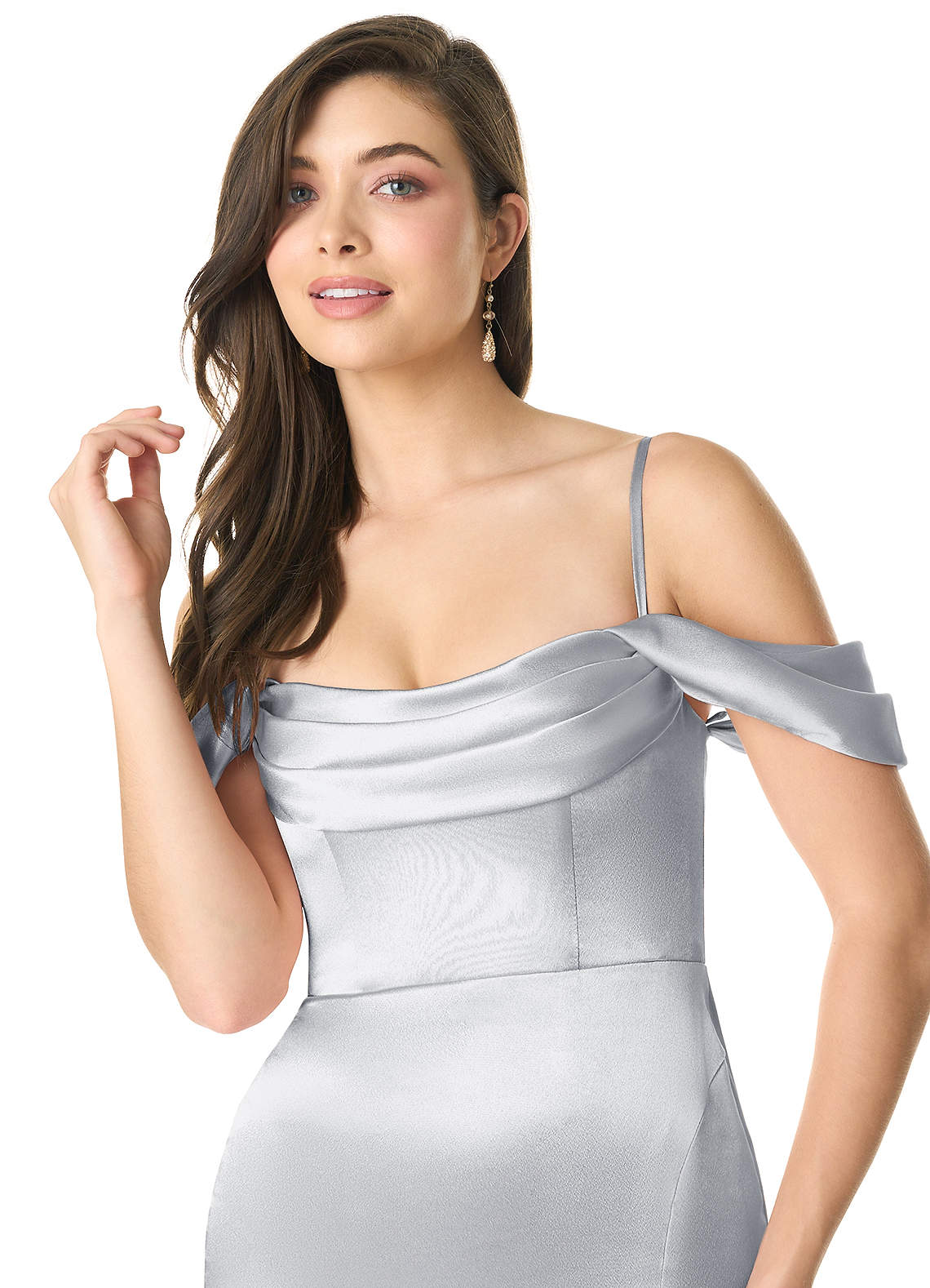 Azazie Liv Silver Bridesmaid Dresses | Azazie