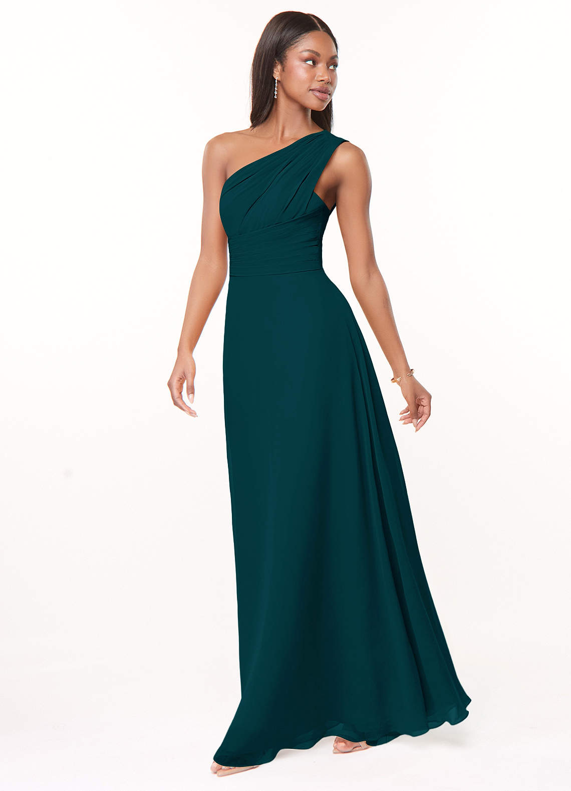 Azazie Ashley Pine Bridesmaid Dresses | Azazie