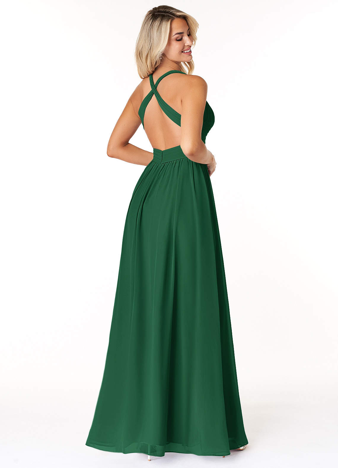 Dark Green Azazie Ashia Bridesmaid Dresses | Azazie
