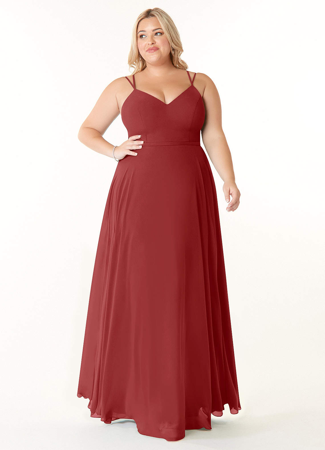 Rust Azazie Janine Bridesmaid Dresses | Azazie