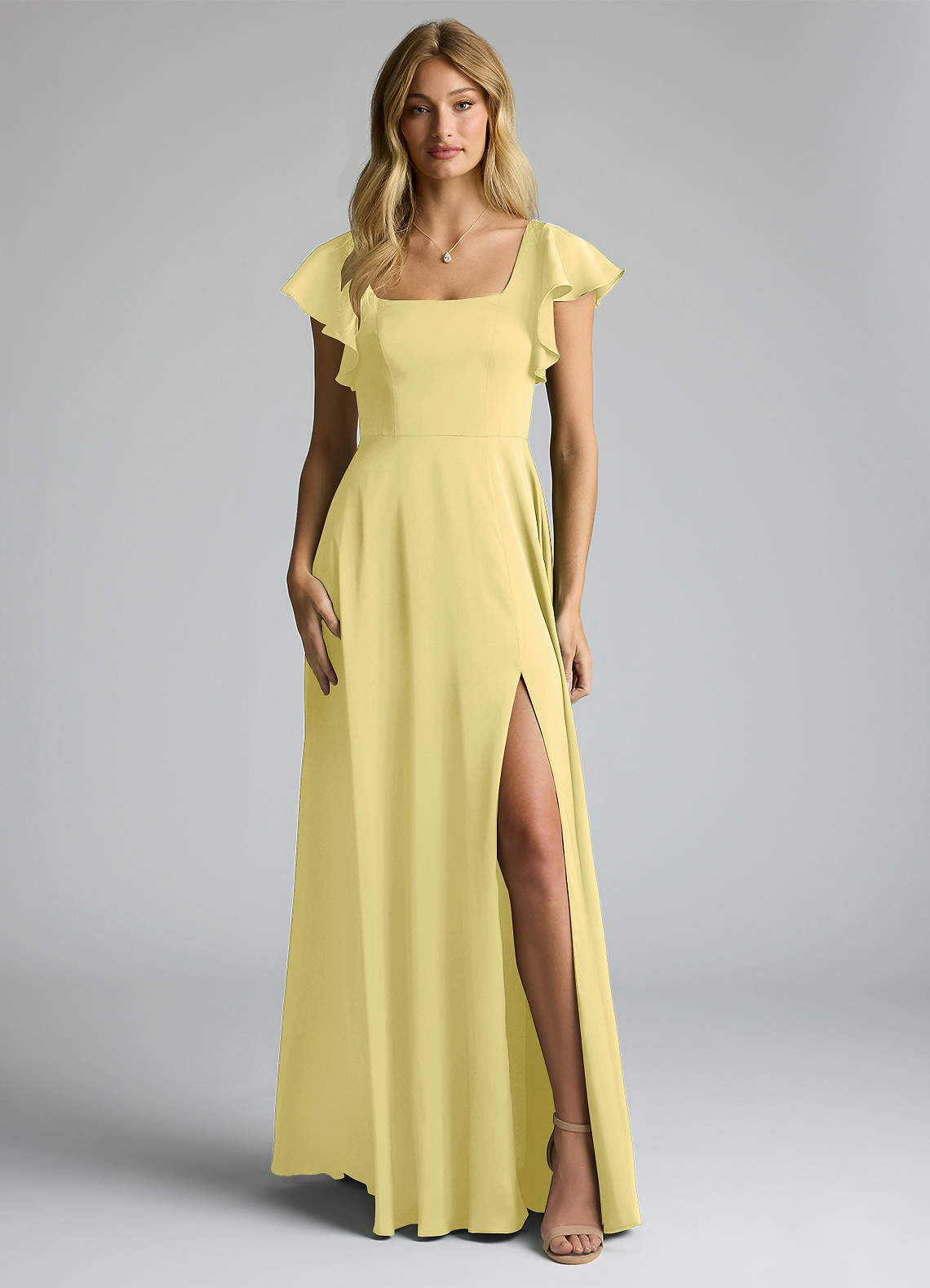 Lemon Sorbet Azazie Bondi Bridesmaid Dresses | Azazie