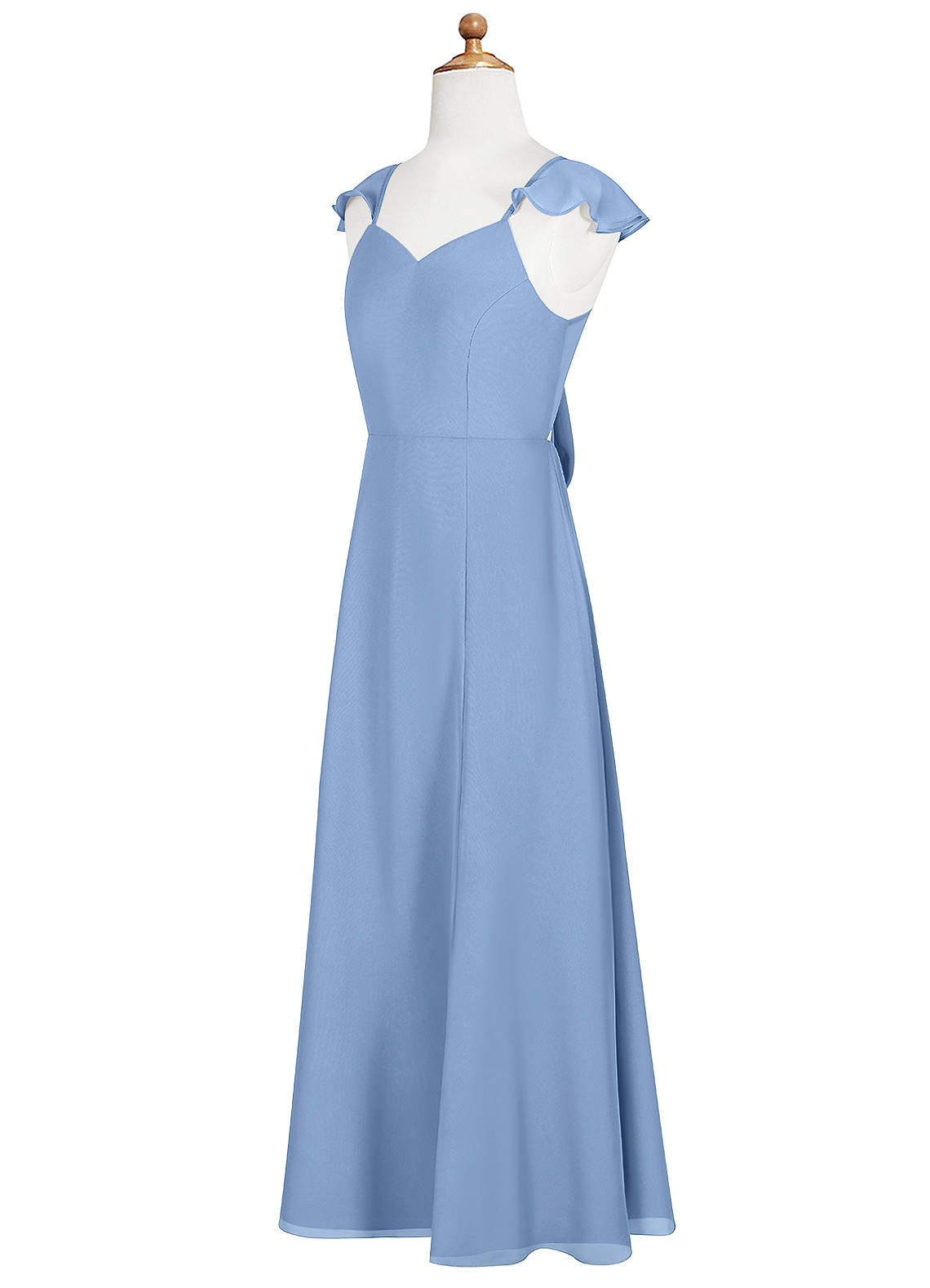 Steel Blue Azazie Everett Junior Junior Bridesmaid Dresses | Azazie