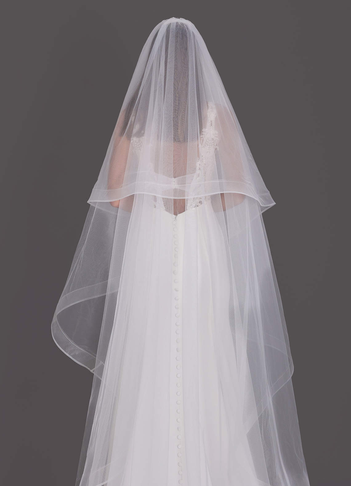 Velo estilo catedral Richelle con colorete Velos de novia | Azazie