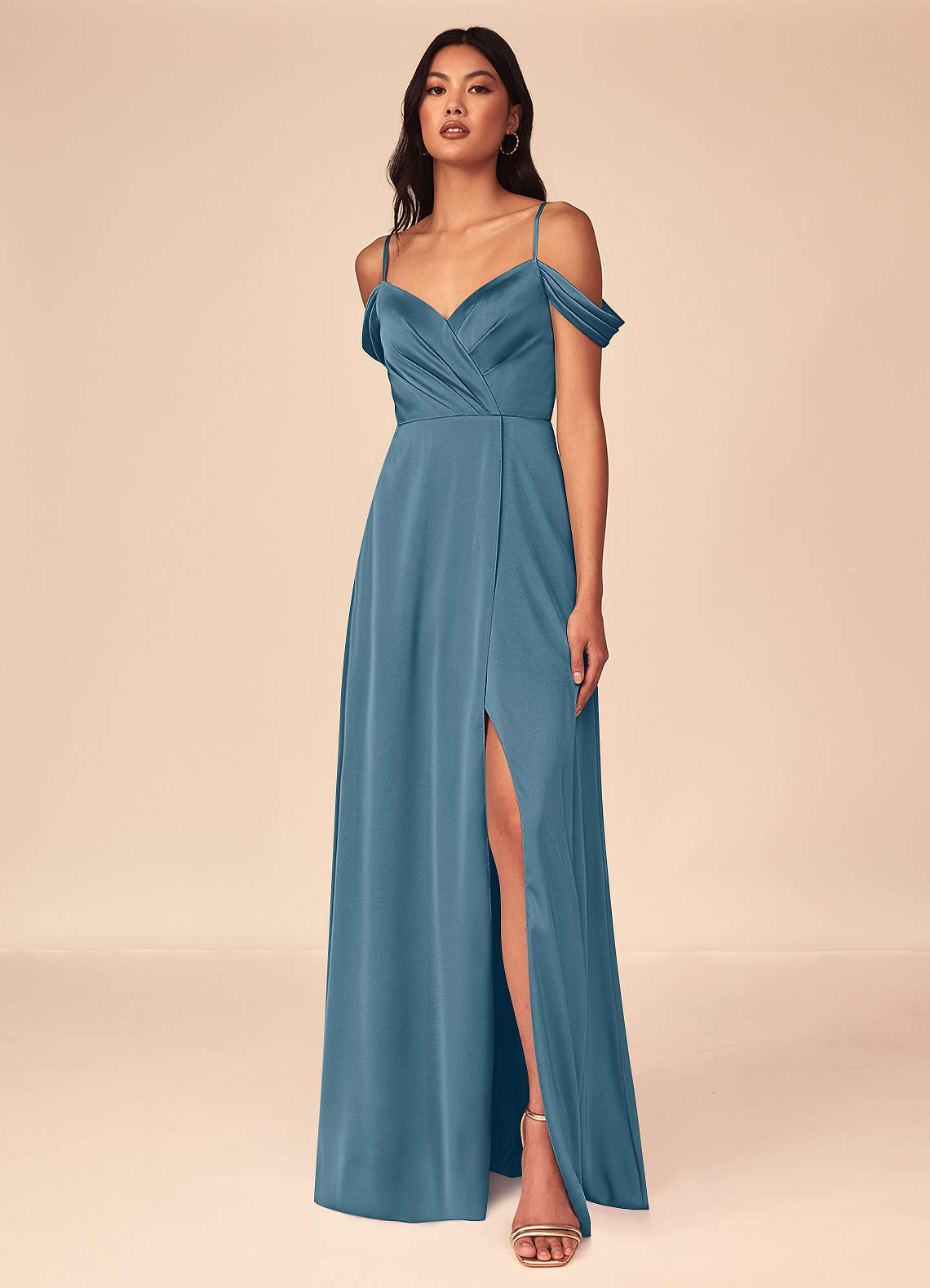 Azazie Ocean Stretch Satin Dress Bermuda Bridesmaid Dresses | Azazie UK