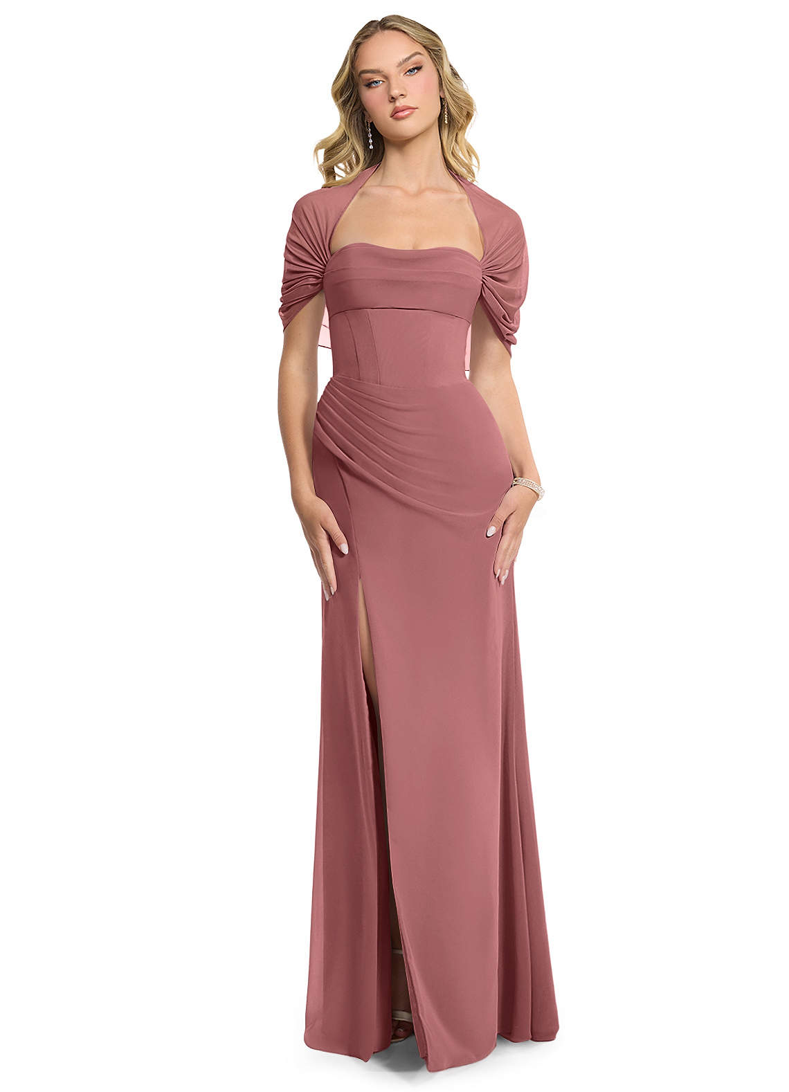 Desert Rose Azazie Zia Bridesmaid Dresses | Azazie