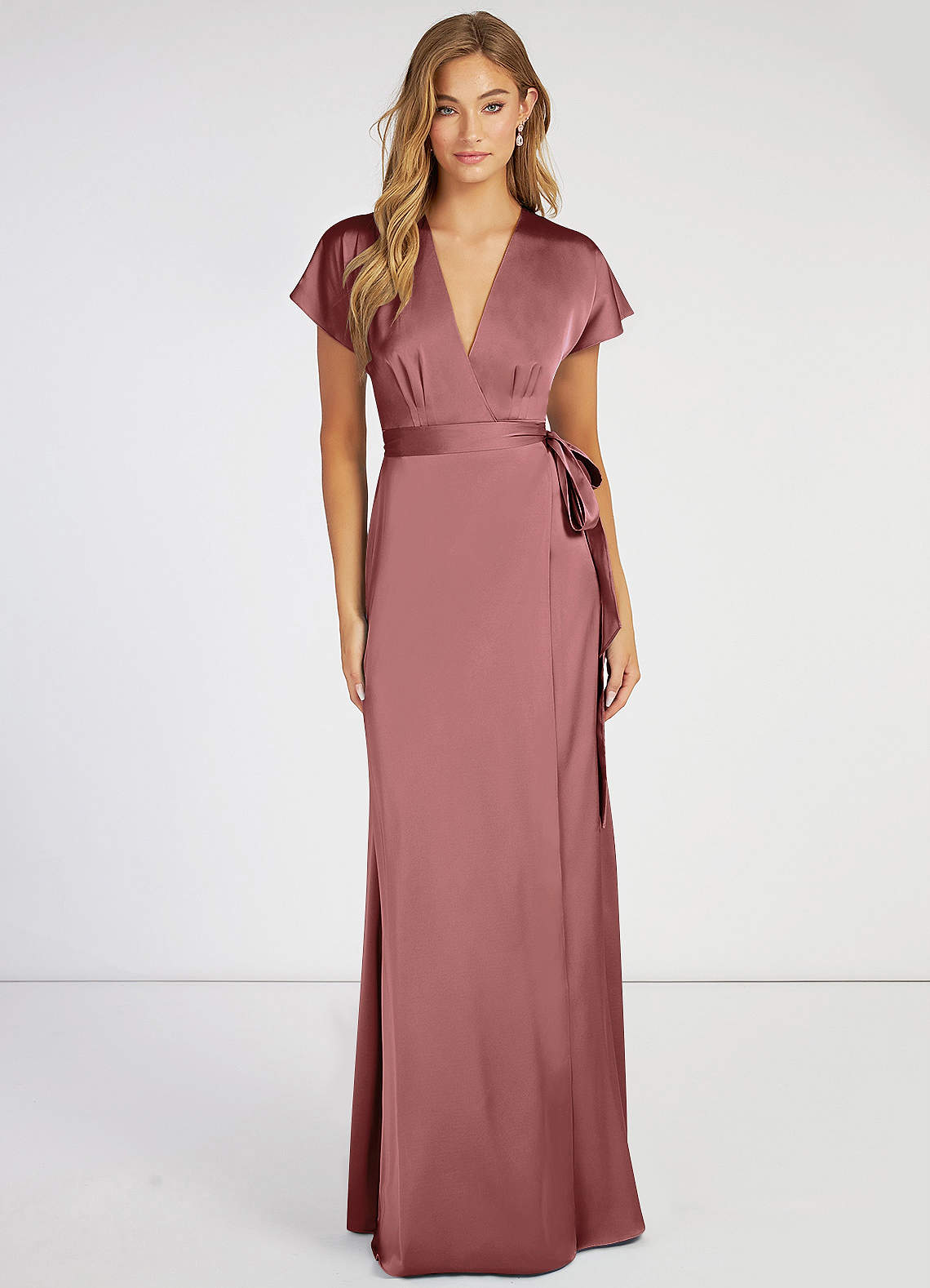 Azazie Nico Stretch Satin Dress Amethyst Bridesmaid Dresses | Azazie