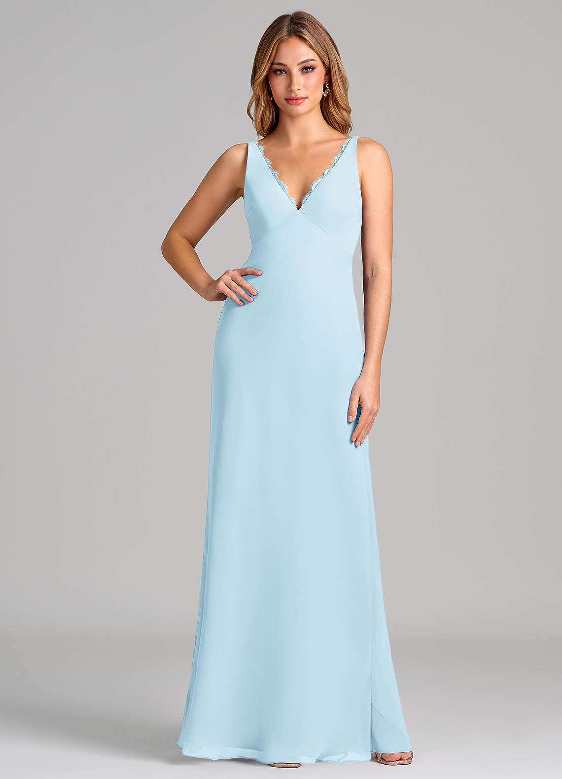 Azazie Tianna Sky Blue Bridesmaid Dresses | Azazie