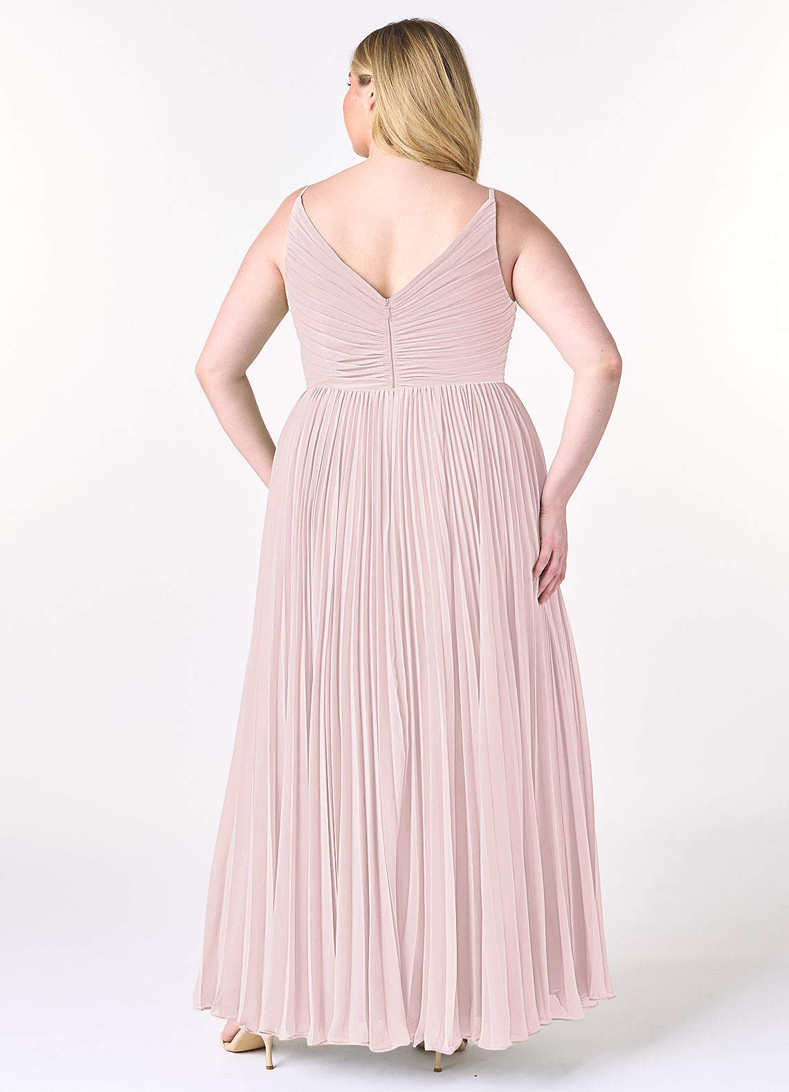 Blushing Pink Azazie Raychelle Bridesmaid Dresses | Azazie