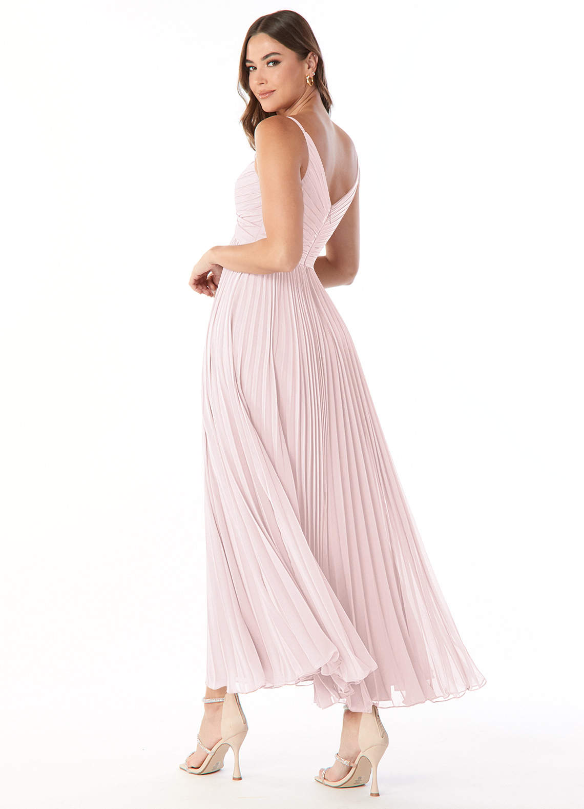 Blushing Pink Azazie Raychelle Bridesmaid Dresses | Azazie