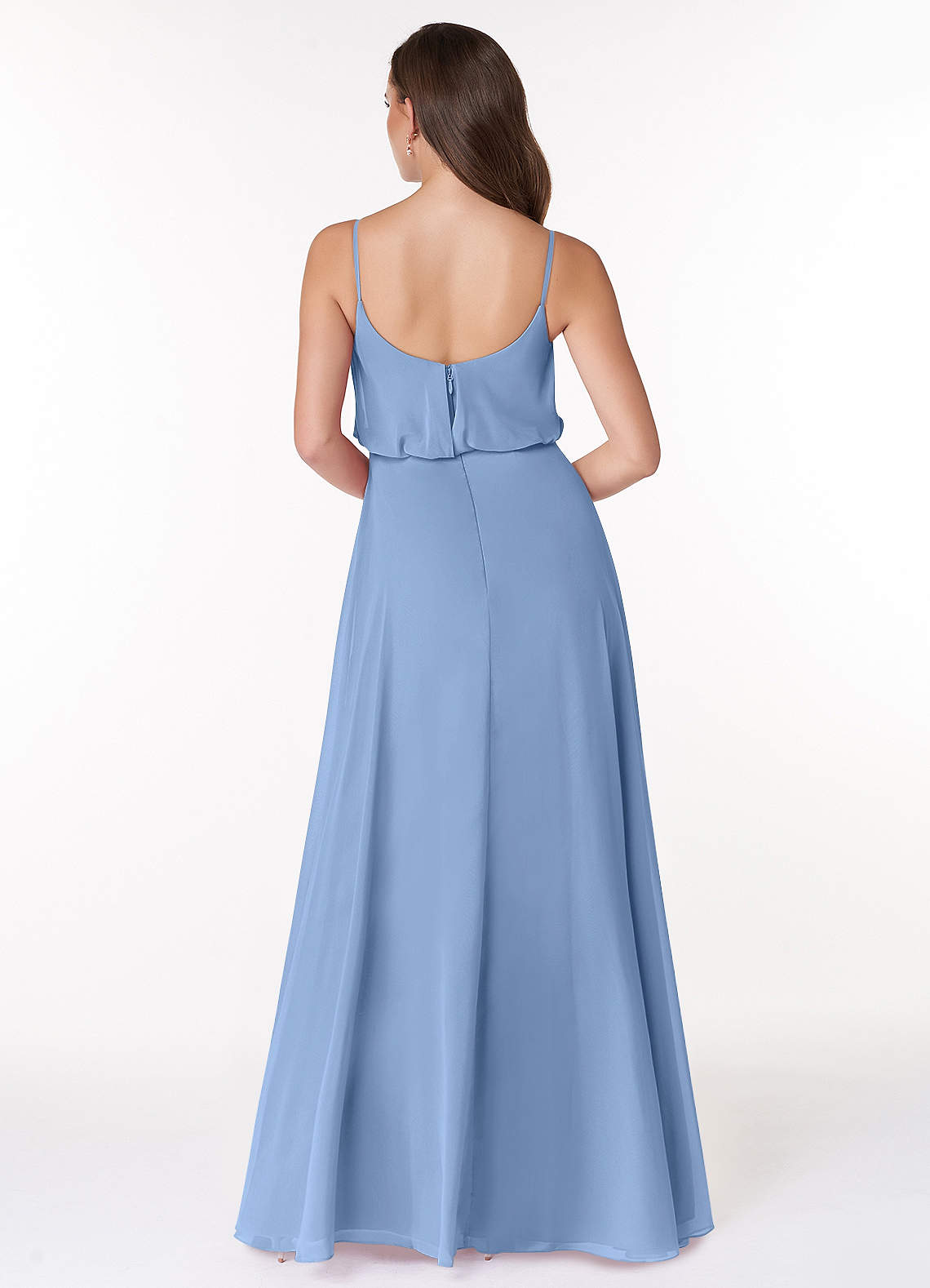 Azazie Lupe Steel Blue Bridesmaid Dresses | Azazie