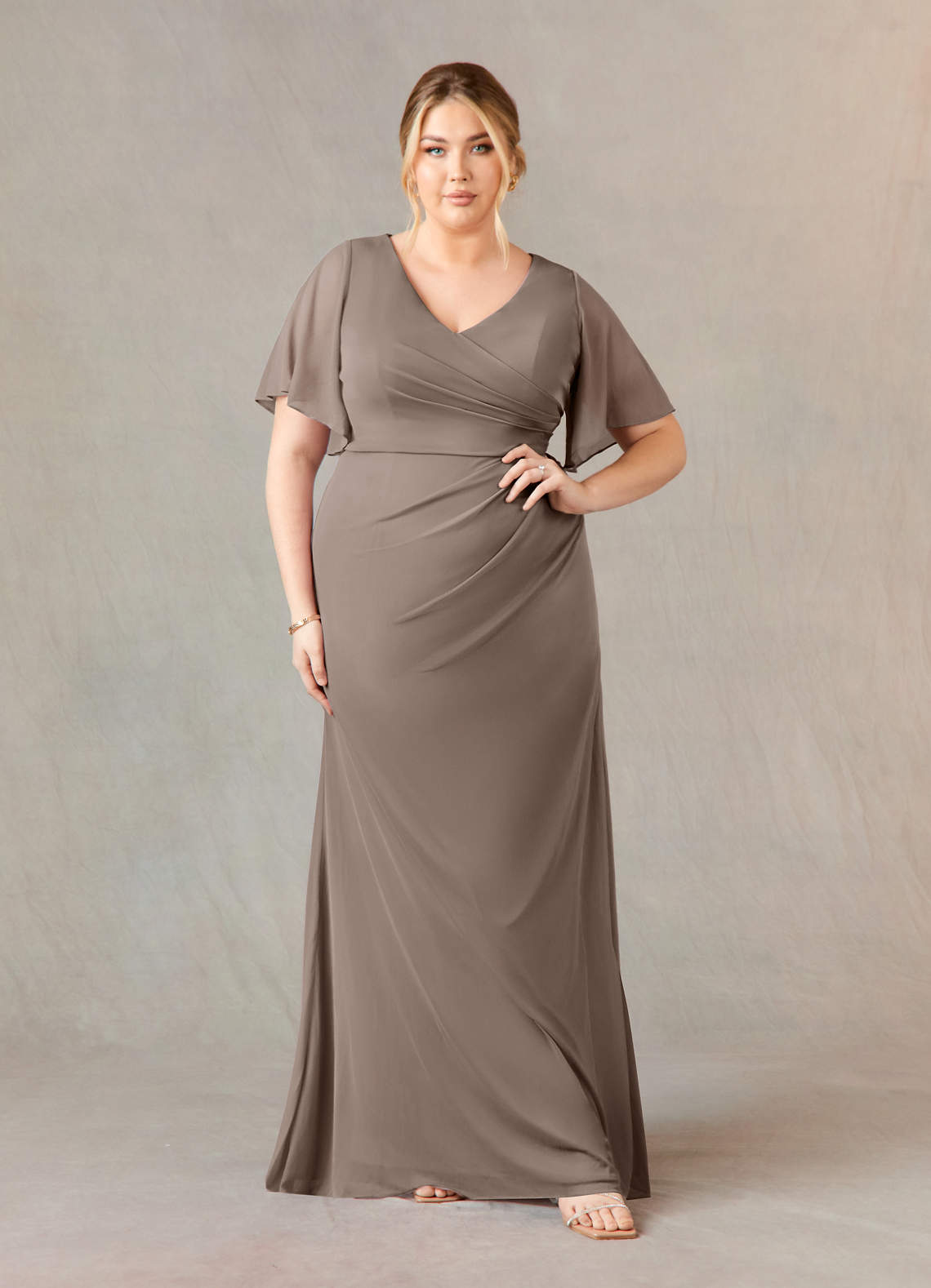 Taupe Azazie Selah Mother Of The Bride Dress Mother Of The Bride