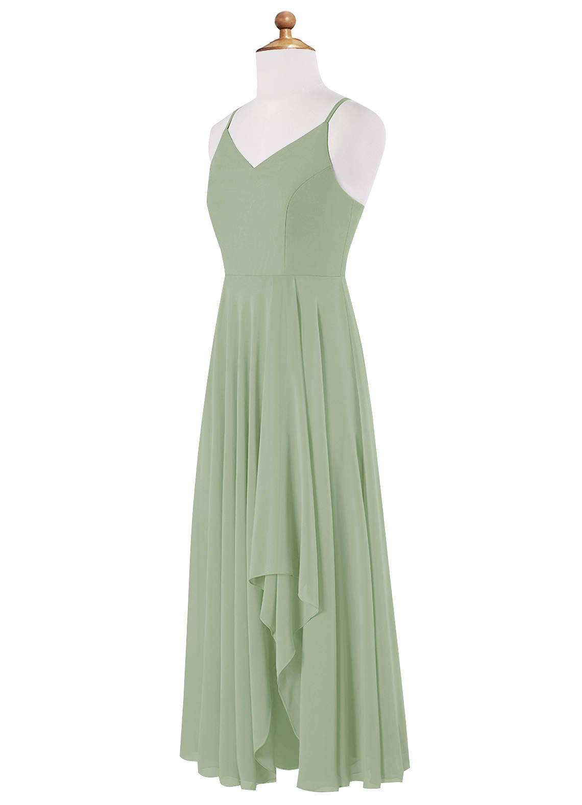 Dusty Sage Azazie Collette Junior Junior Bridesmaid Dresses | Azazie