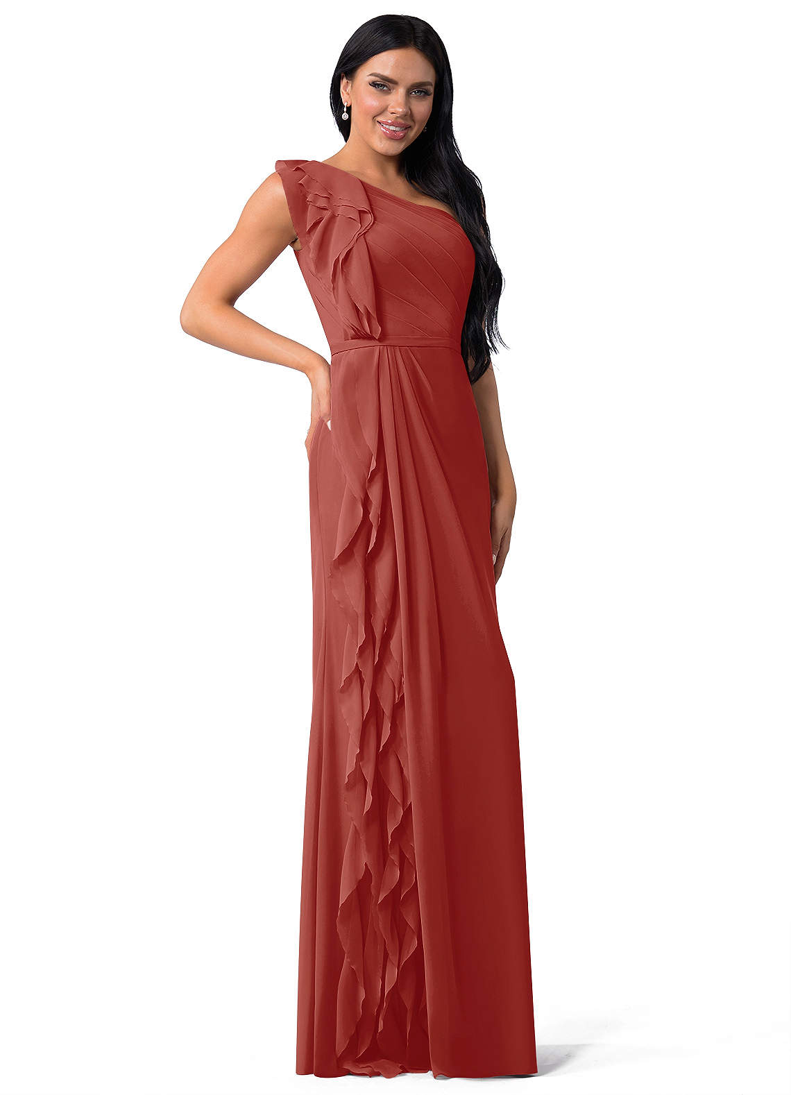 Terracotta Azazie Sharon Robes de demoiselle d'honneur | Azazie