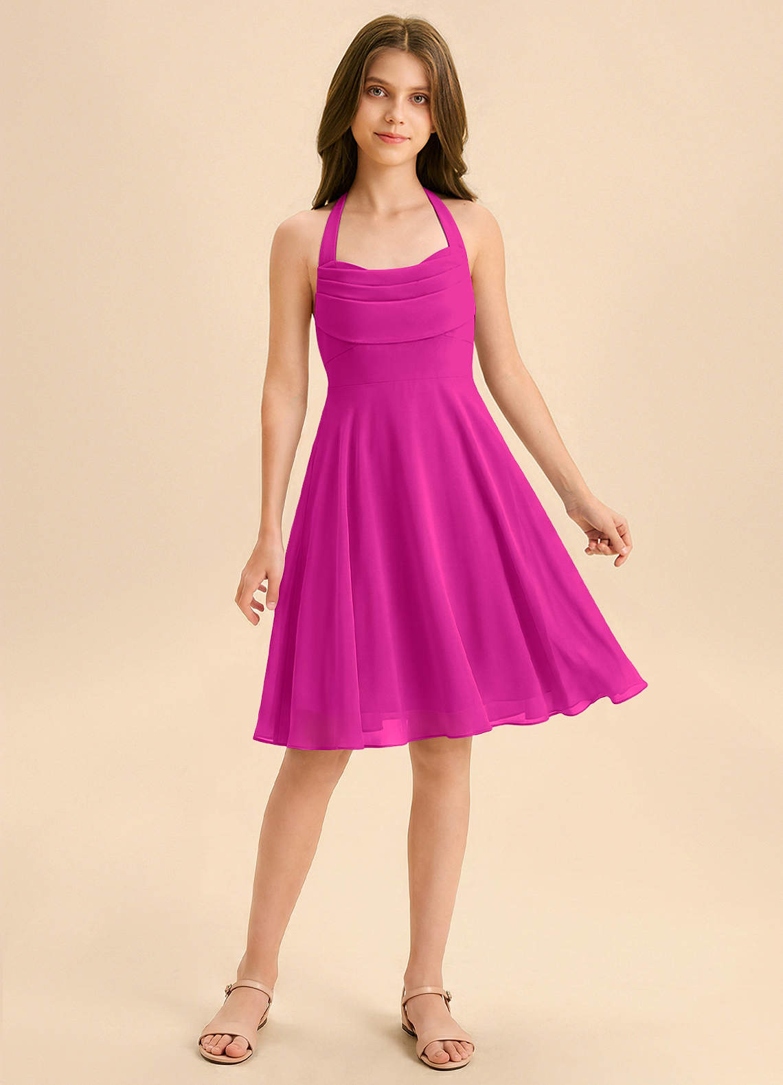 Azazie Kady Junior Bridesmaid Dress in Fuchsia | Azazie CA