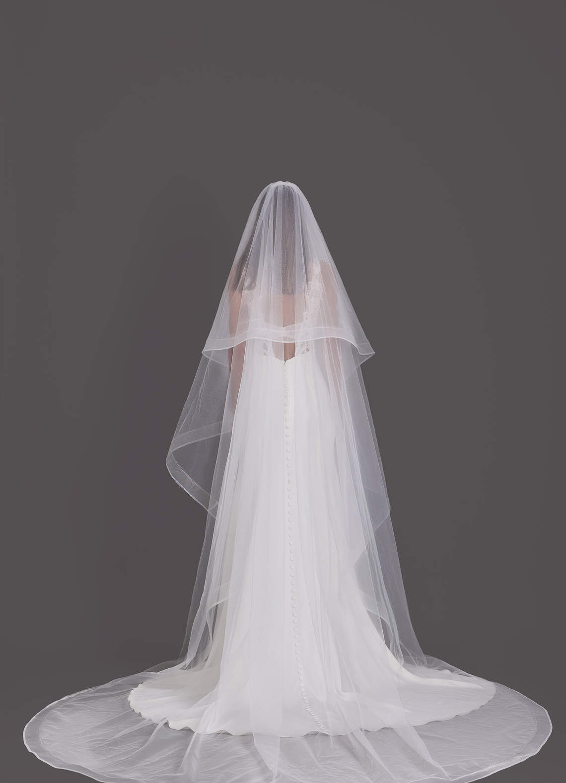 Velo estilo catedral Richelle con colorete Velos de novia | Azazie