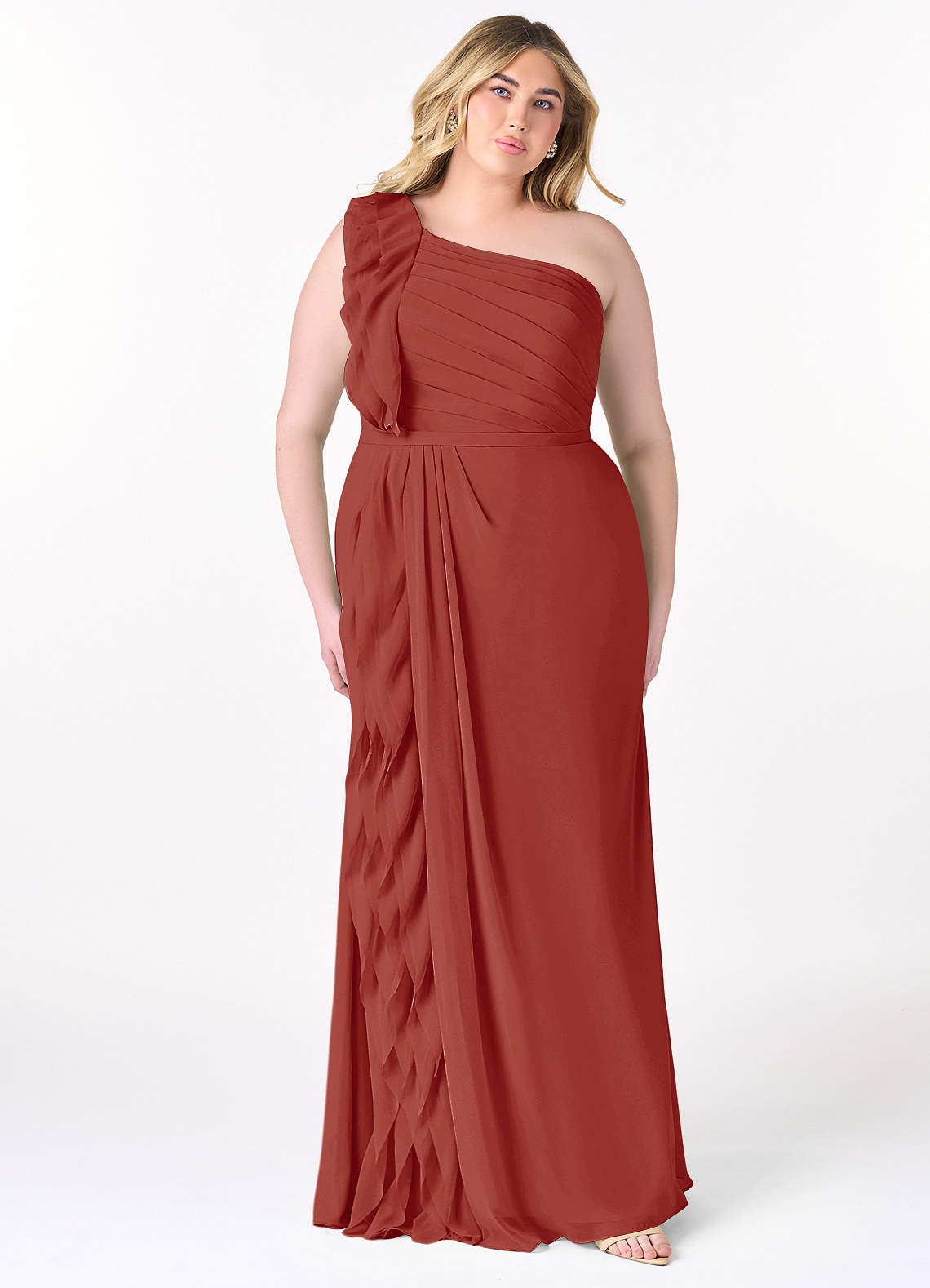 Terracotta Azazie Sharon Robes de demoiselle d'honneur | Azazie