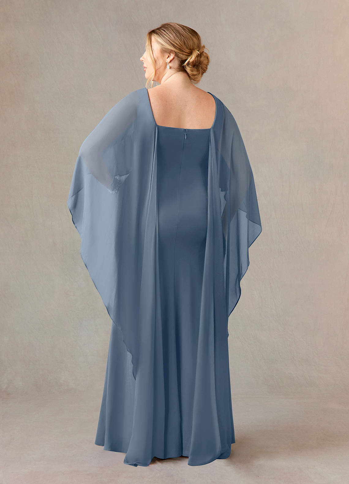 Twilight Azazie Dion Sheath Scoop Stretch Crepe Floor-Length Dress | Azazie