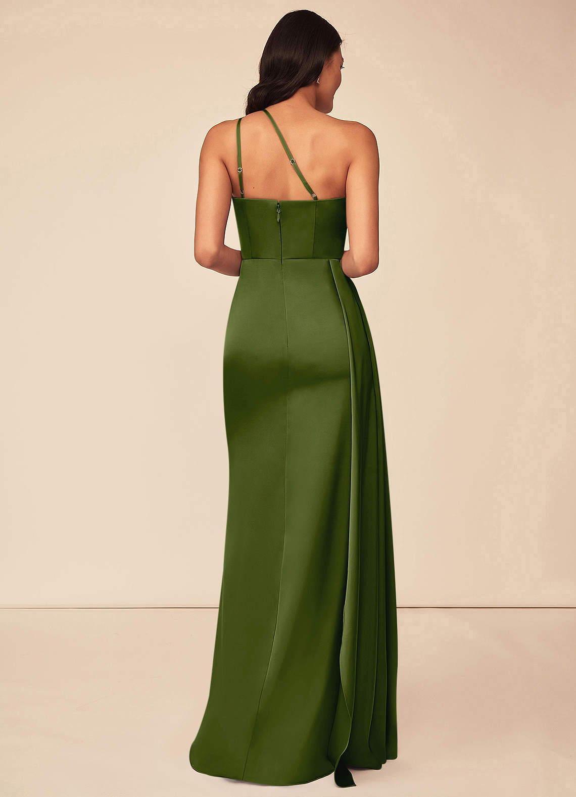 Azazie Maron Stretch Satin Dress Juniper Bridesmaid Dresses | Azazie