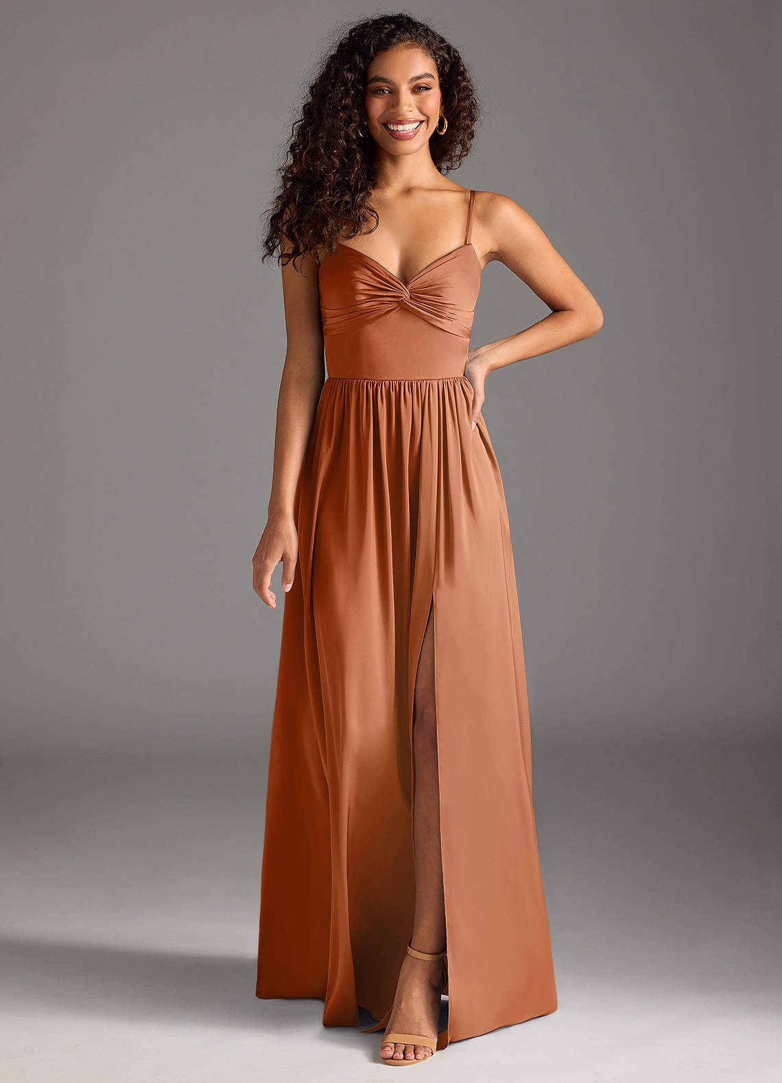 Azazie Zeya Copper Bridesmaid Dresses | Azazie