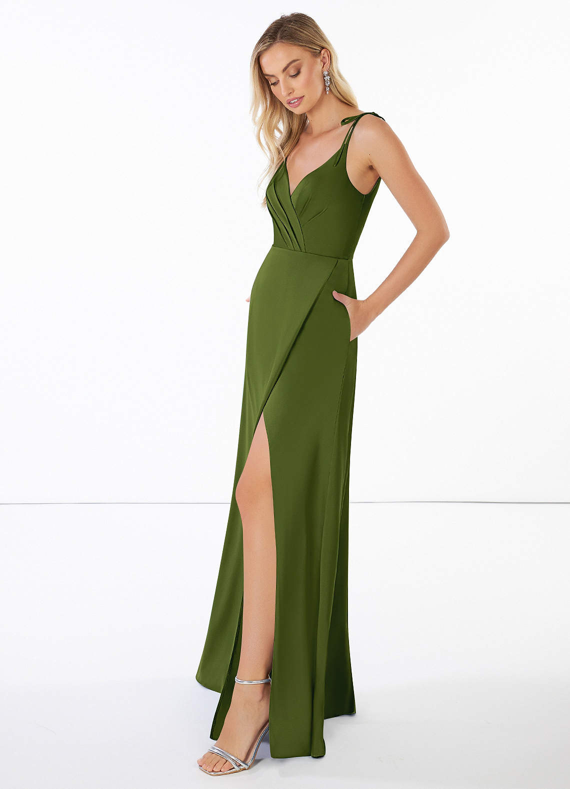 Juniper Azazie Noemi Stretch Satin Dress Bridesmaid Dresses | Azazie