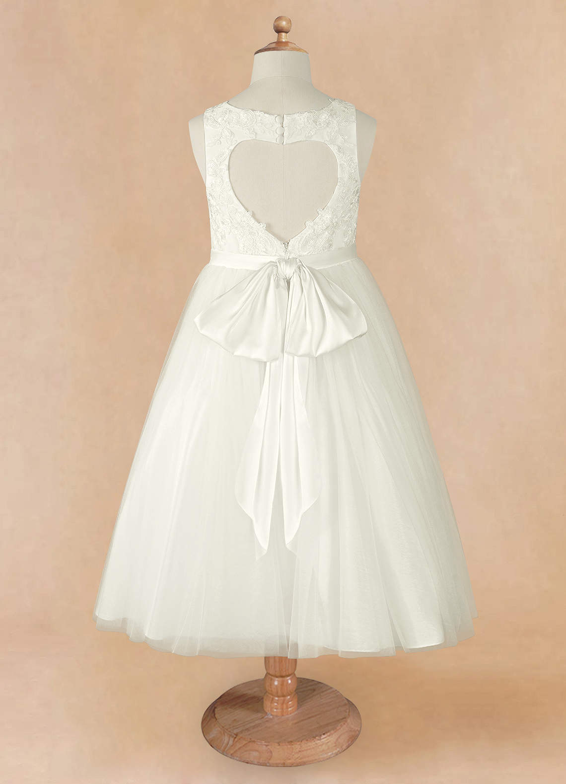 Ivory Azazie Calla Ivory Ball-Gown Lace Tulle Dress | Azazie