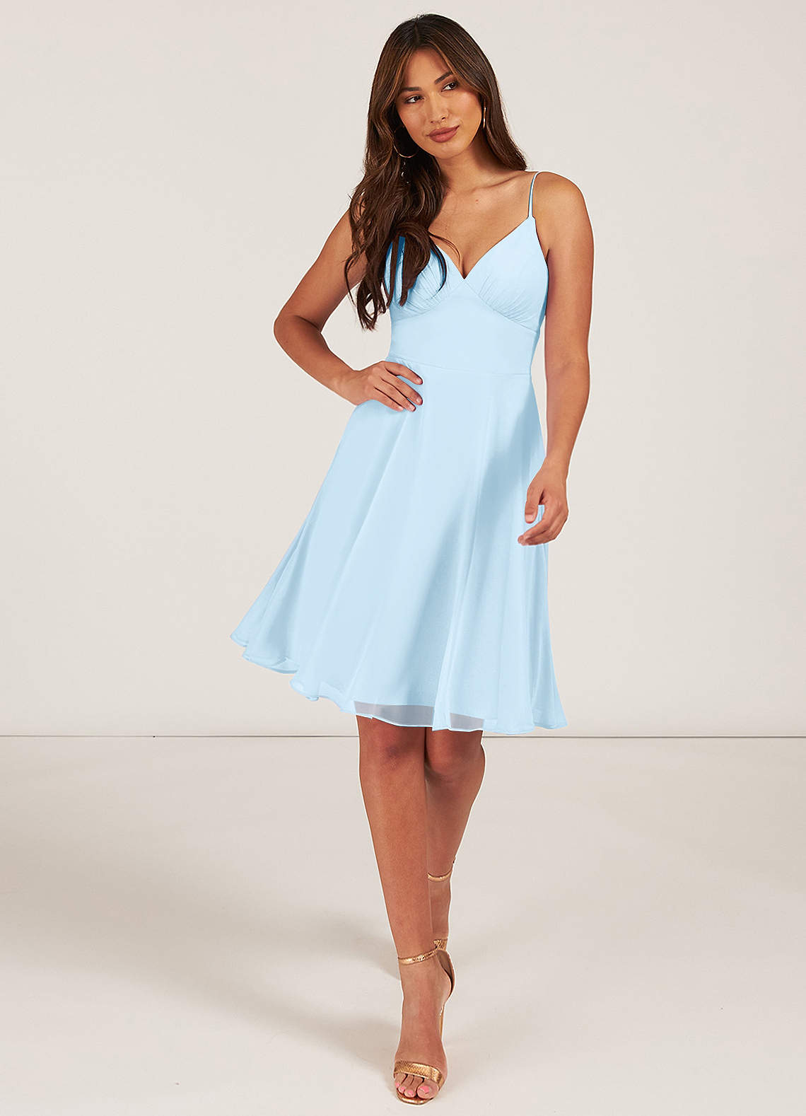 Sky Blue Azazie Emmy Bridesmaid Dresses | Azazie