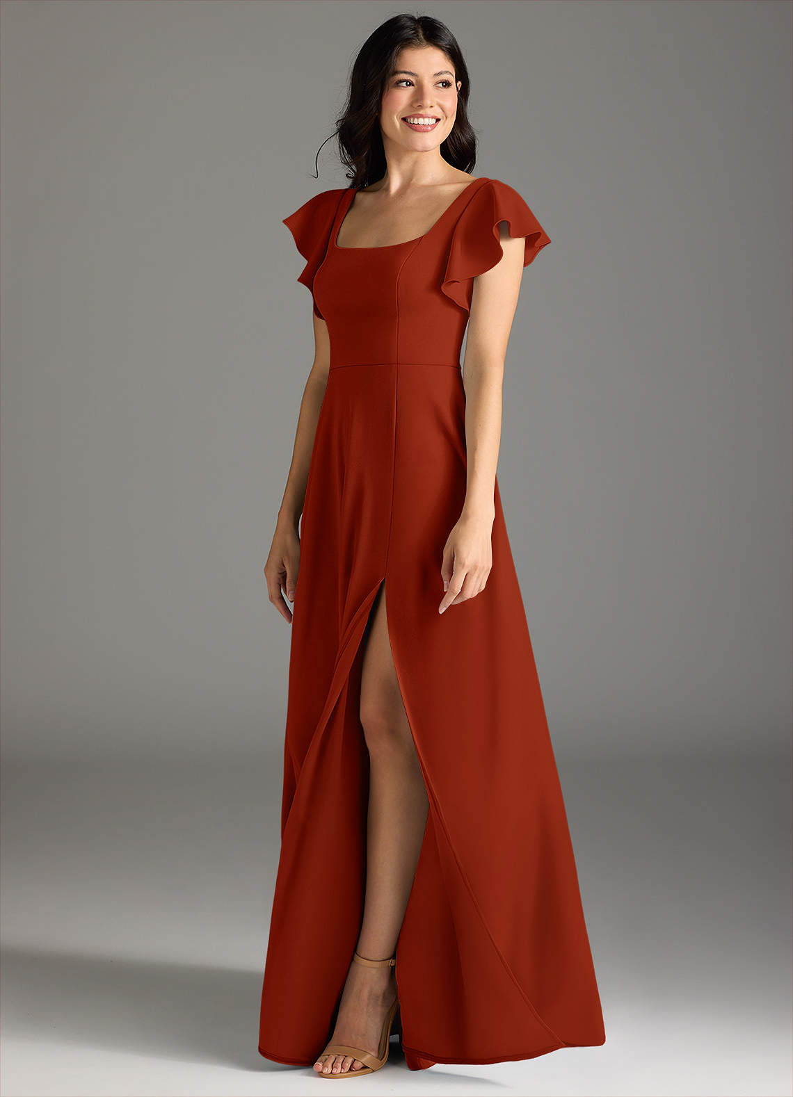 Azazie Bondi Rust Bridesmaid Dresses | Azazie