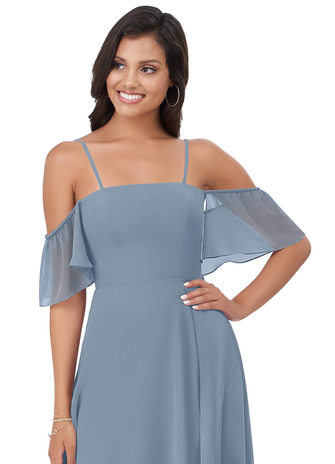 Dusty Blue Azazie Sue Bridesmaid Dresses | Azazie