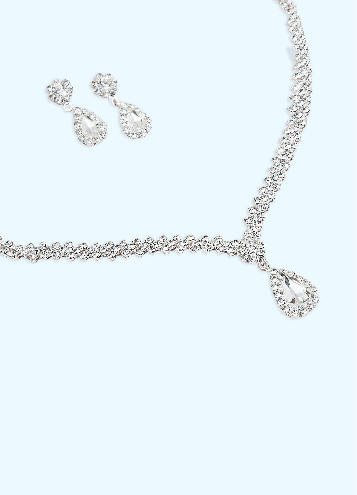 Shiny Drop Shaped Rhinestone Jewelry Set | Azazie